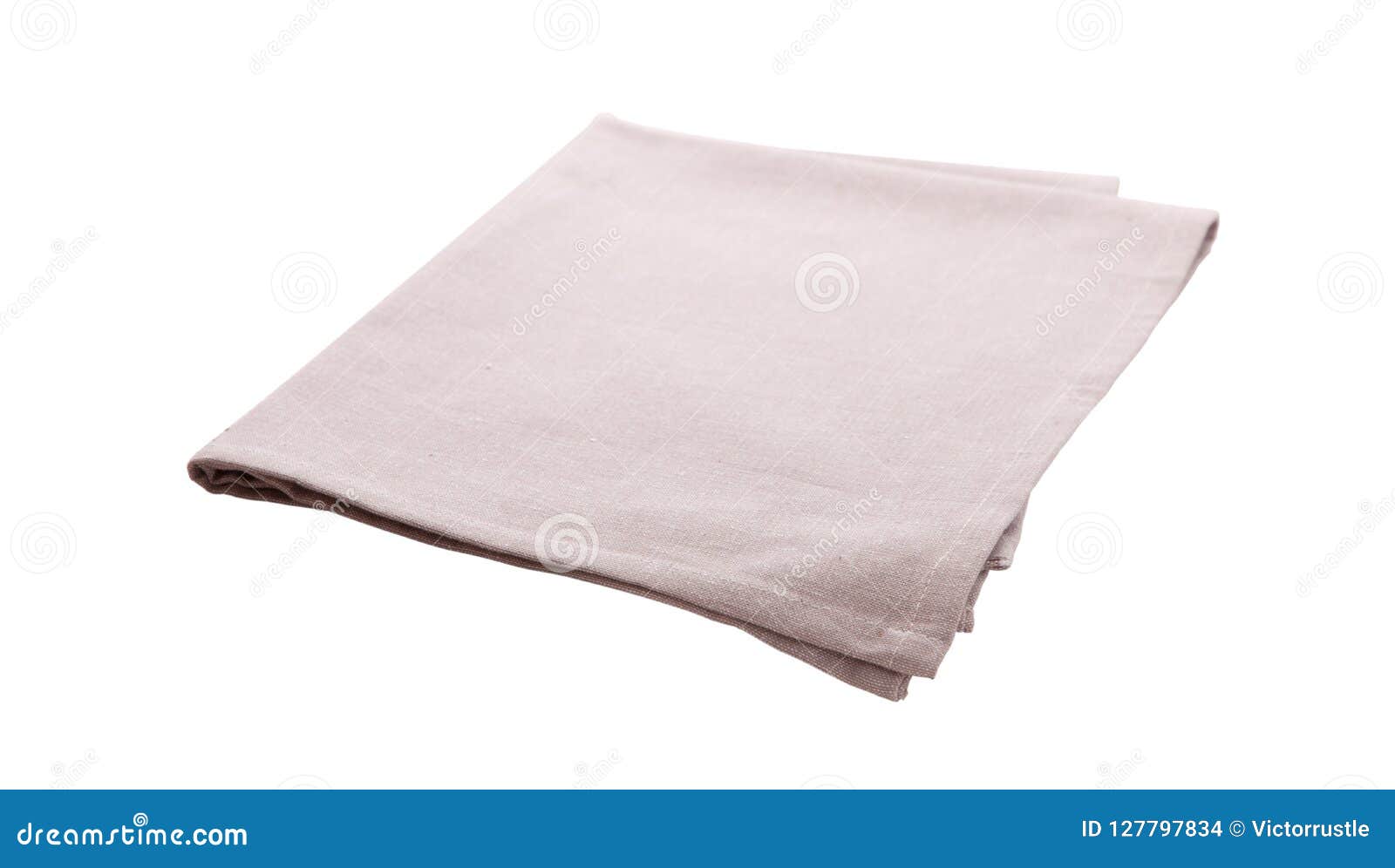 White Tablecloth Isolated. Napkin Close Up Top View Mock Up Stock Photo ...