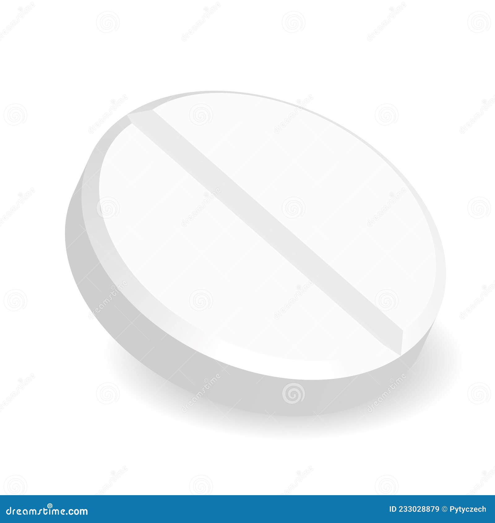 White Tablet. Drug or Medicament Symbol Stock Vector - Illustration of ...