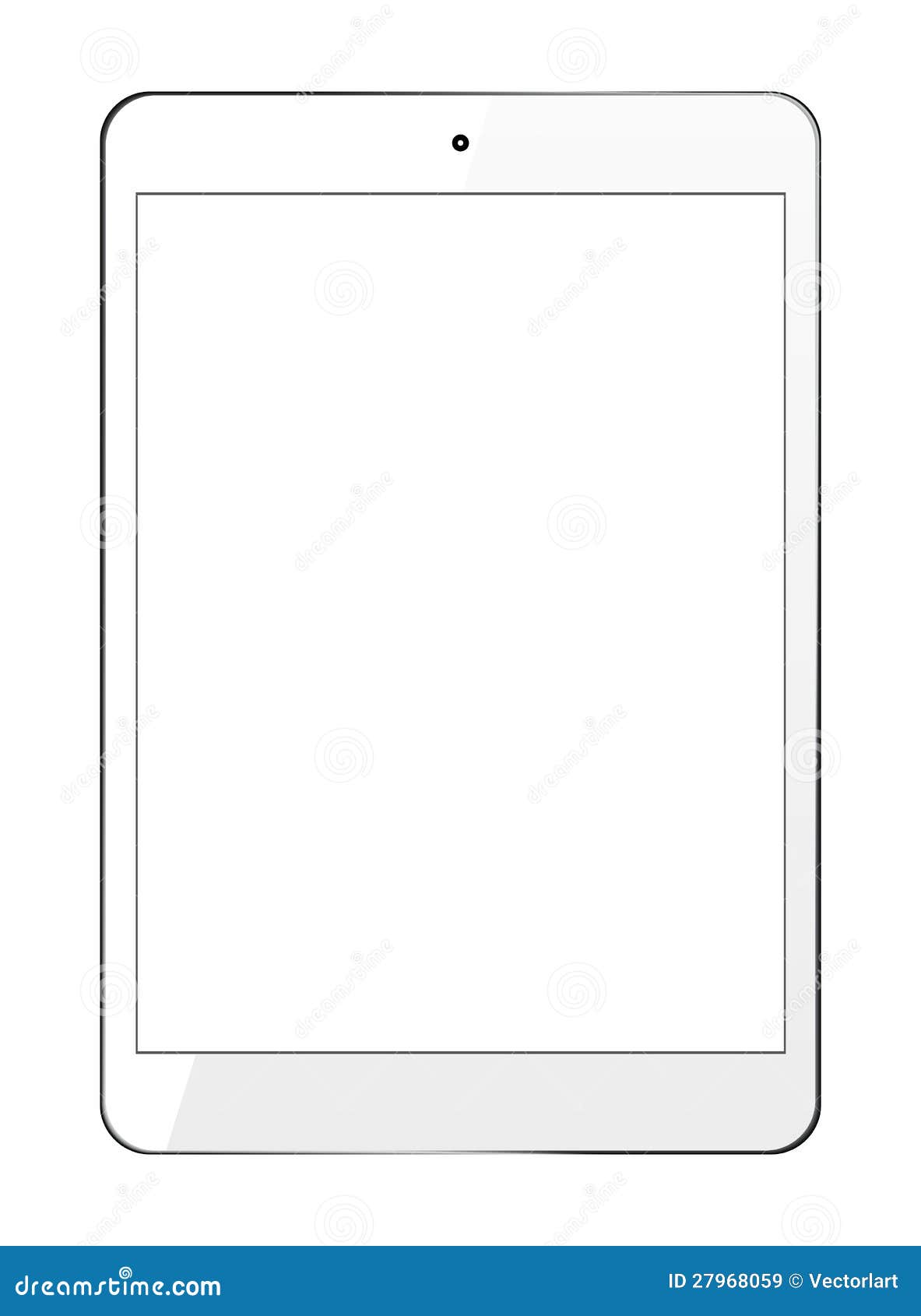 White Tablet PC stock vector. Illustration of personal - 27968059