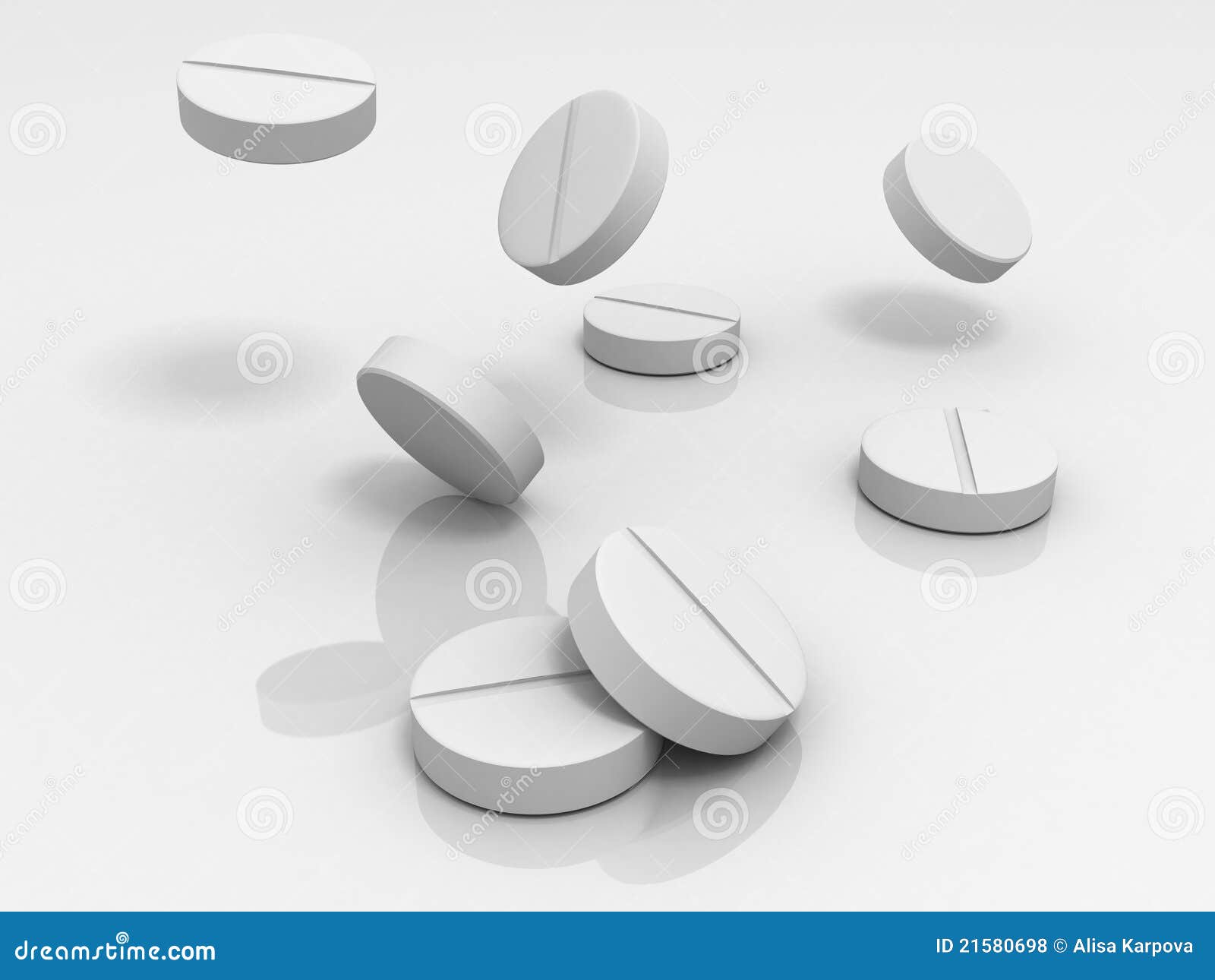 The White Tablets - Abstract Medical Background Stock Illustration ...