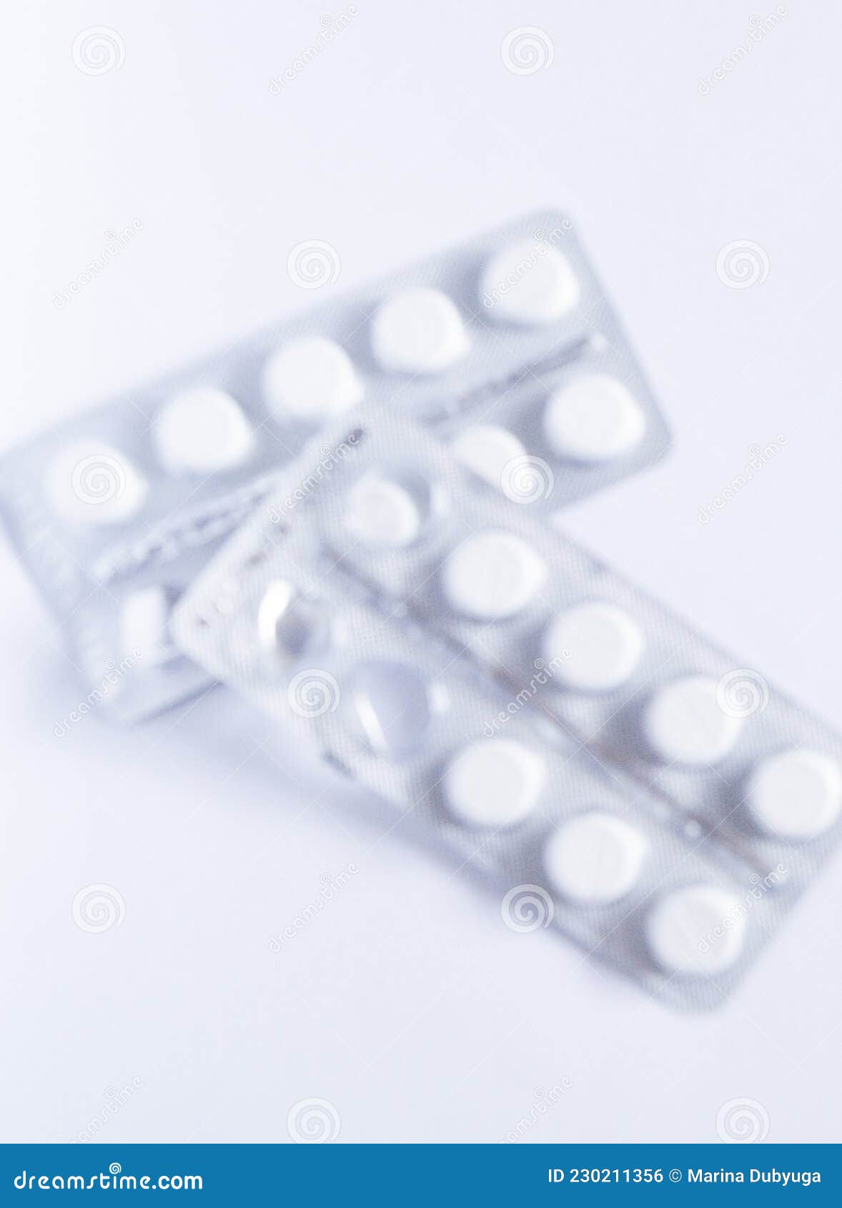 White Tablets Packed in Silver Blister. Indoors. Stock Photo - Image of ...