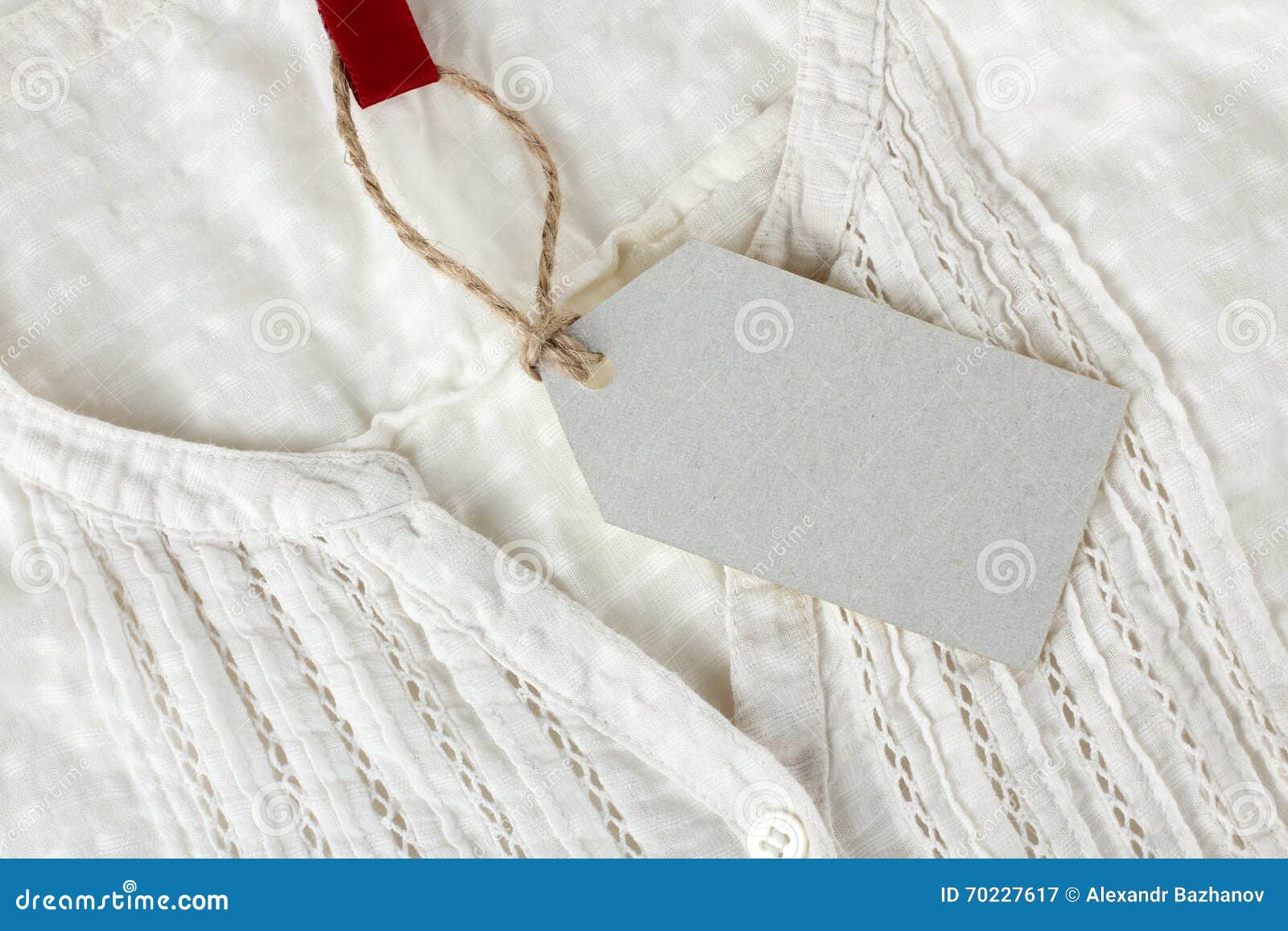 White tag on the clothes stock image. Image of textile - 70227617