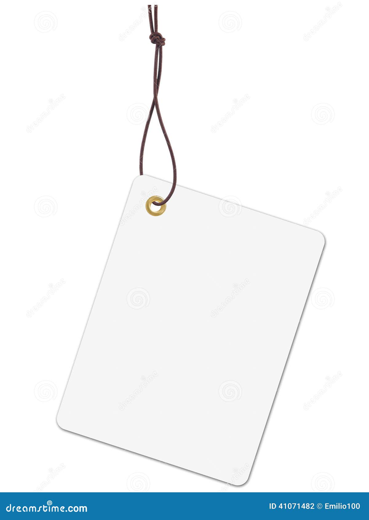 White Tag Label with String Stock Photo - Image of space, cord: 41071482