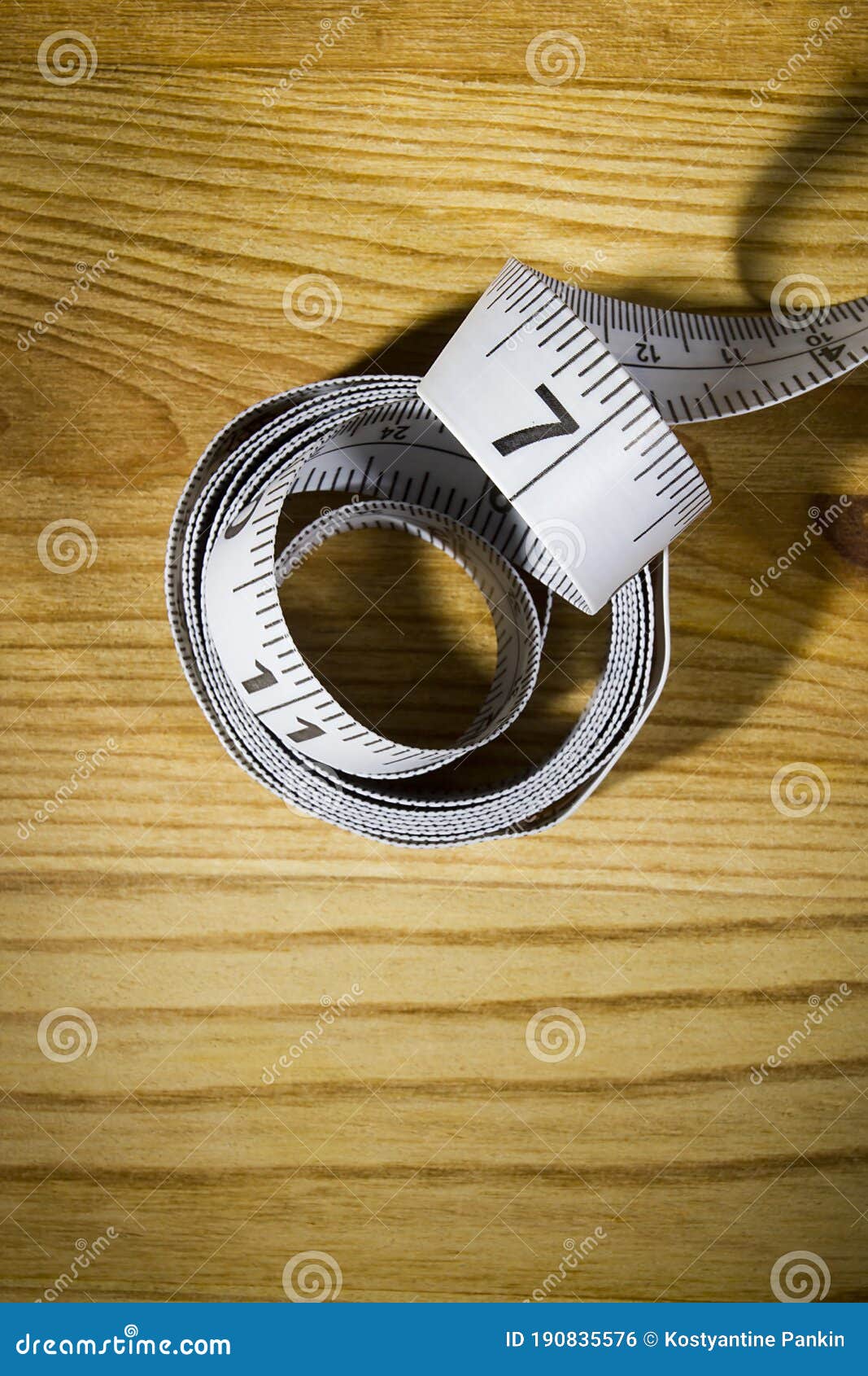 White tailor meter stock photo. Image of table, closeup - 190835576