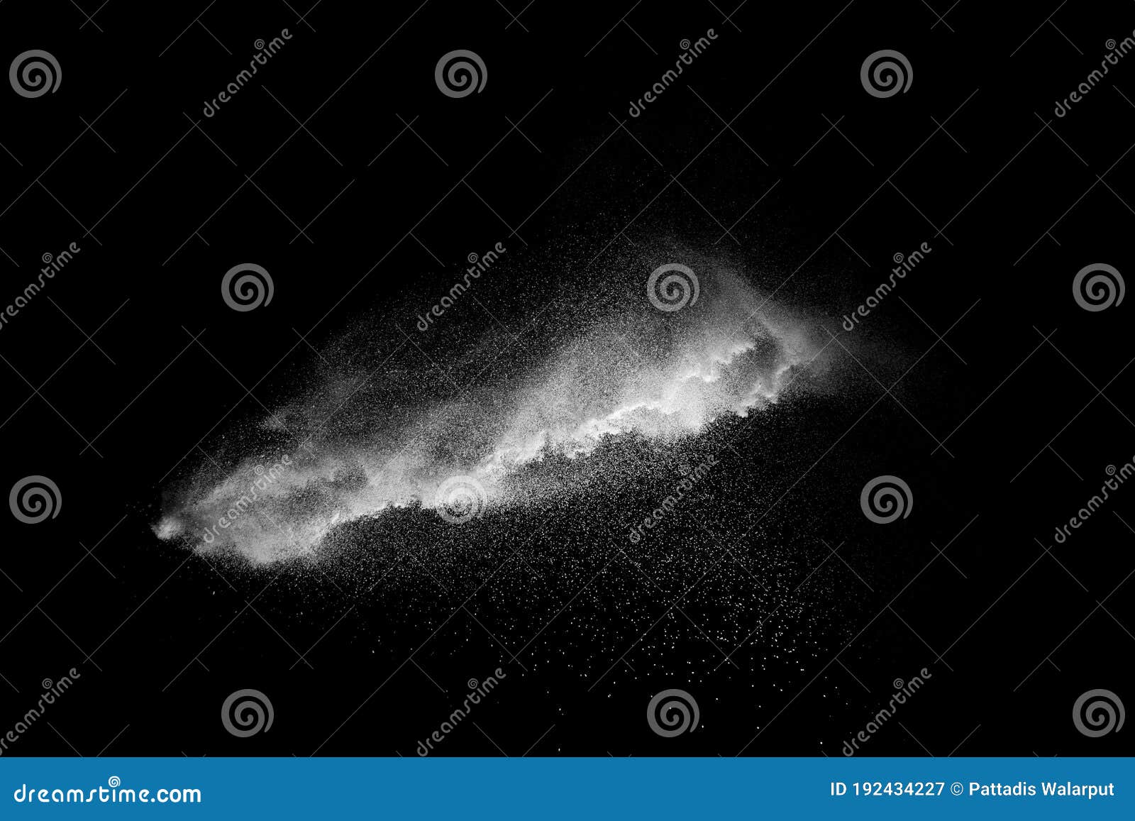 White Talcume Powder Explosion on Black Background. White Dust ...