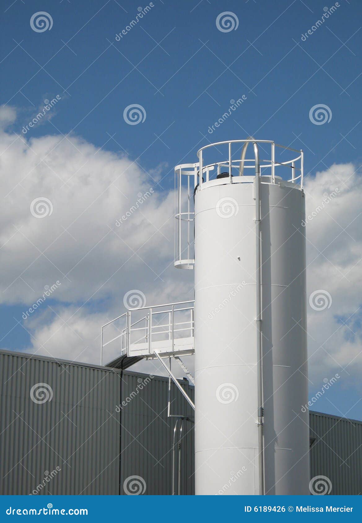 White tall industrial silo stock photo. Image of industry - 6189426