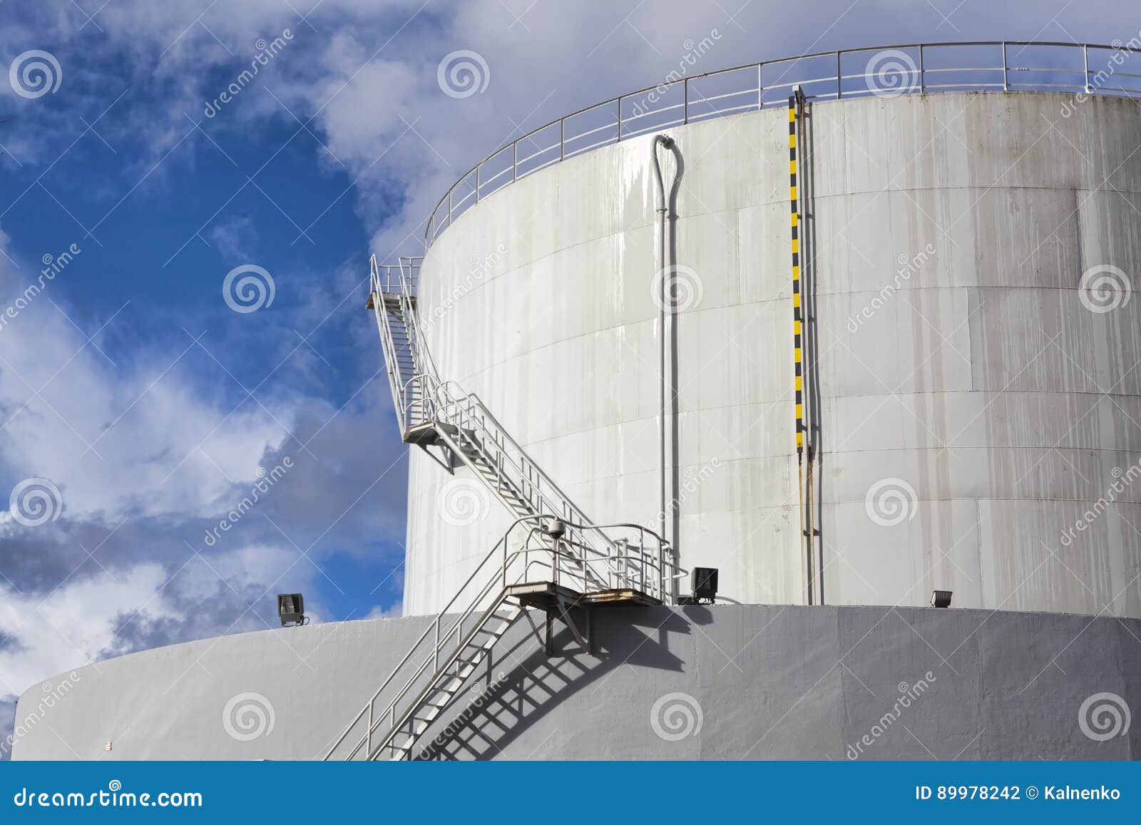 White tanks stock photo. Image of tank, plant, depot - 89978242