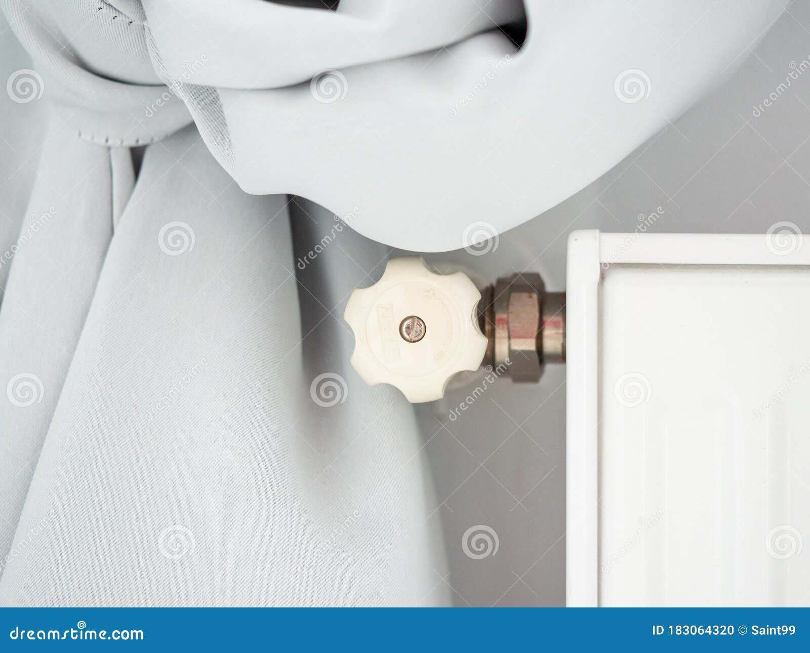 White Tap for Heating Radiator Indoor Stock Photo - Image of label ...