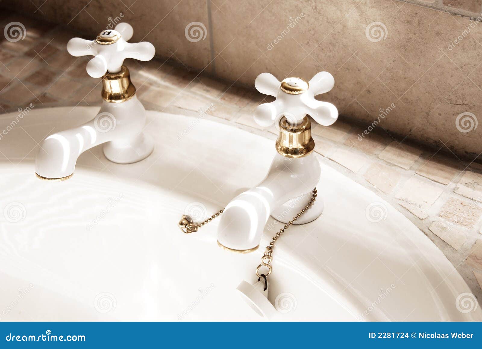 White Taps in Modern Bathroom Stock Photo - Image of architecture ...