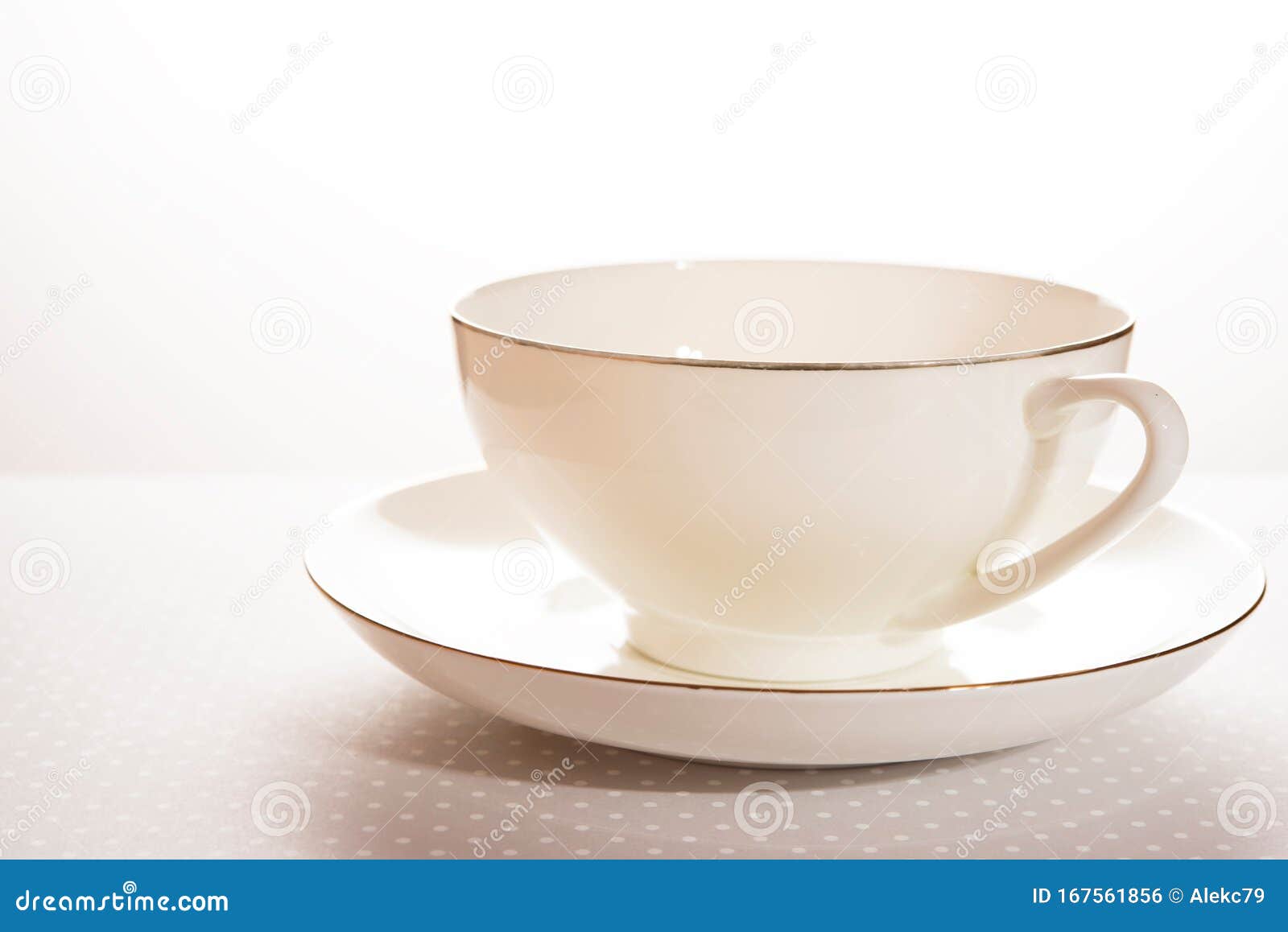White tea cup with handle stock photo. Image of saucer - 167561856