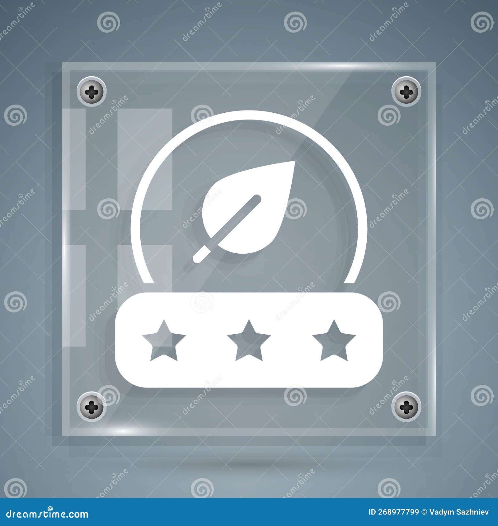 White Tea Leaf Icon Isolated on Grey Background. Tea Leaves. Square ...