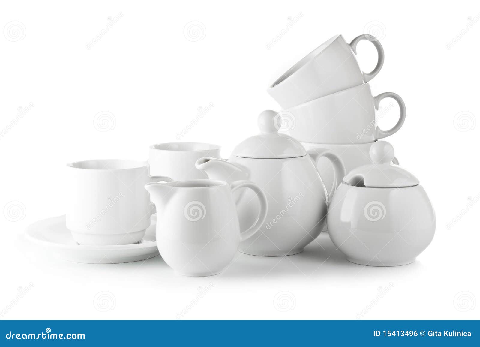 White tea set stock photo. Image of afternoon, glass - 15413496