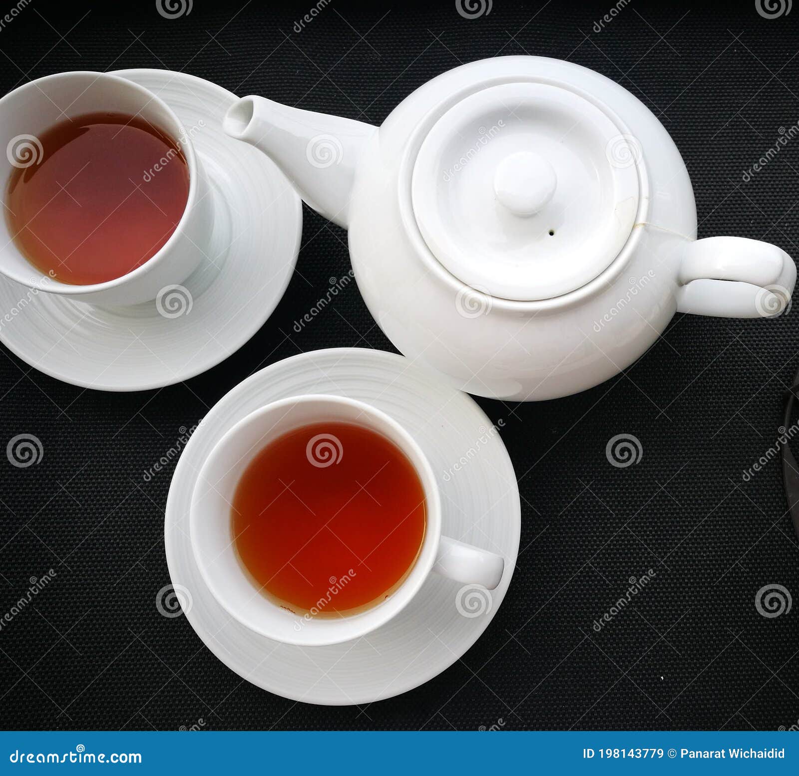 White Tea Set for Afternoon Tea Stock Image - Image of ceramic ...