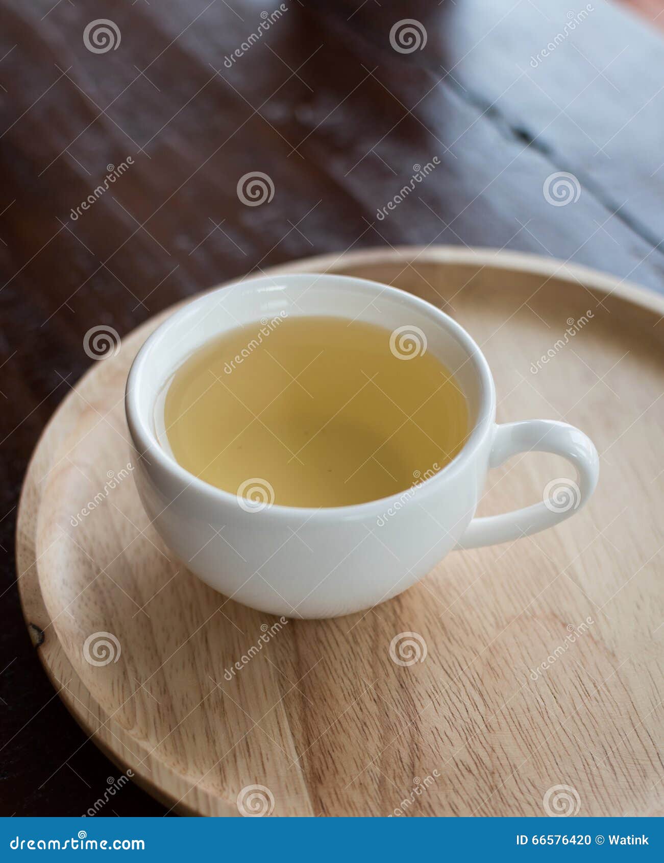 White Teacup on Wooden Table Stock Photo - Image of beverage, teacup ...