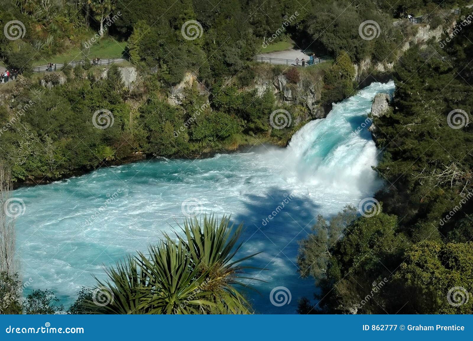 White and Teal Waterfall stock image. Image of popular - 862777