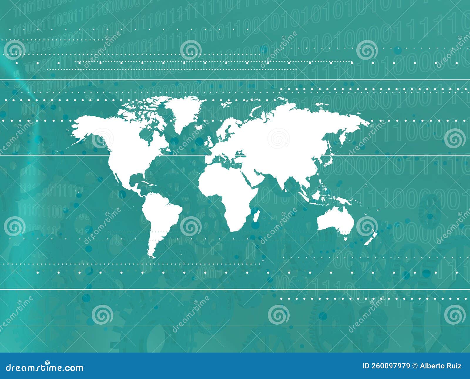 Tech Map of the World Silhouette of International Presentation Stock ...