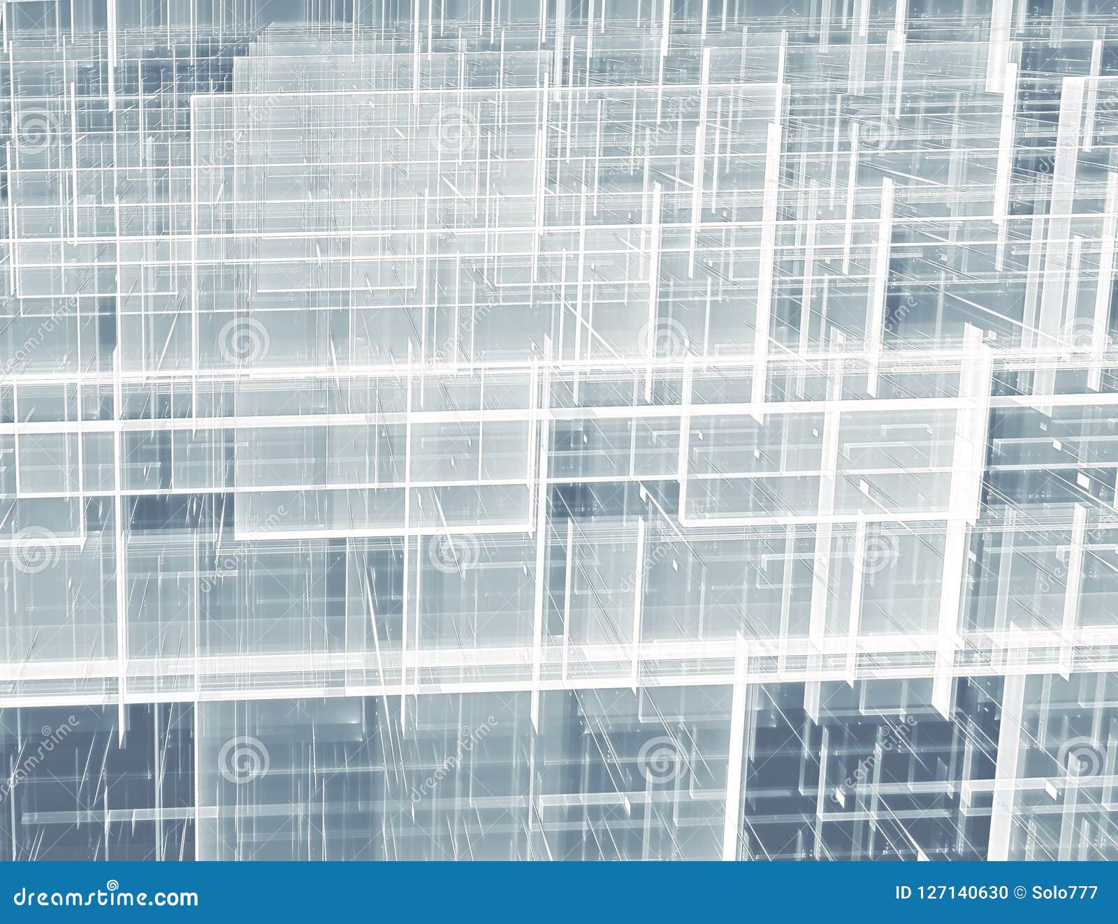 Grid and Perspective - Abstract Digitally Generated Image Stock ...