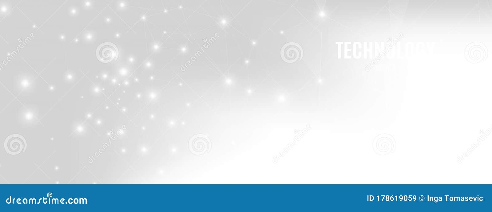 White Technology Background. Big Data Cloud Stock Vector - Illustration ...