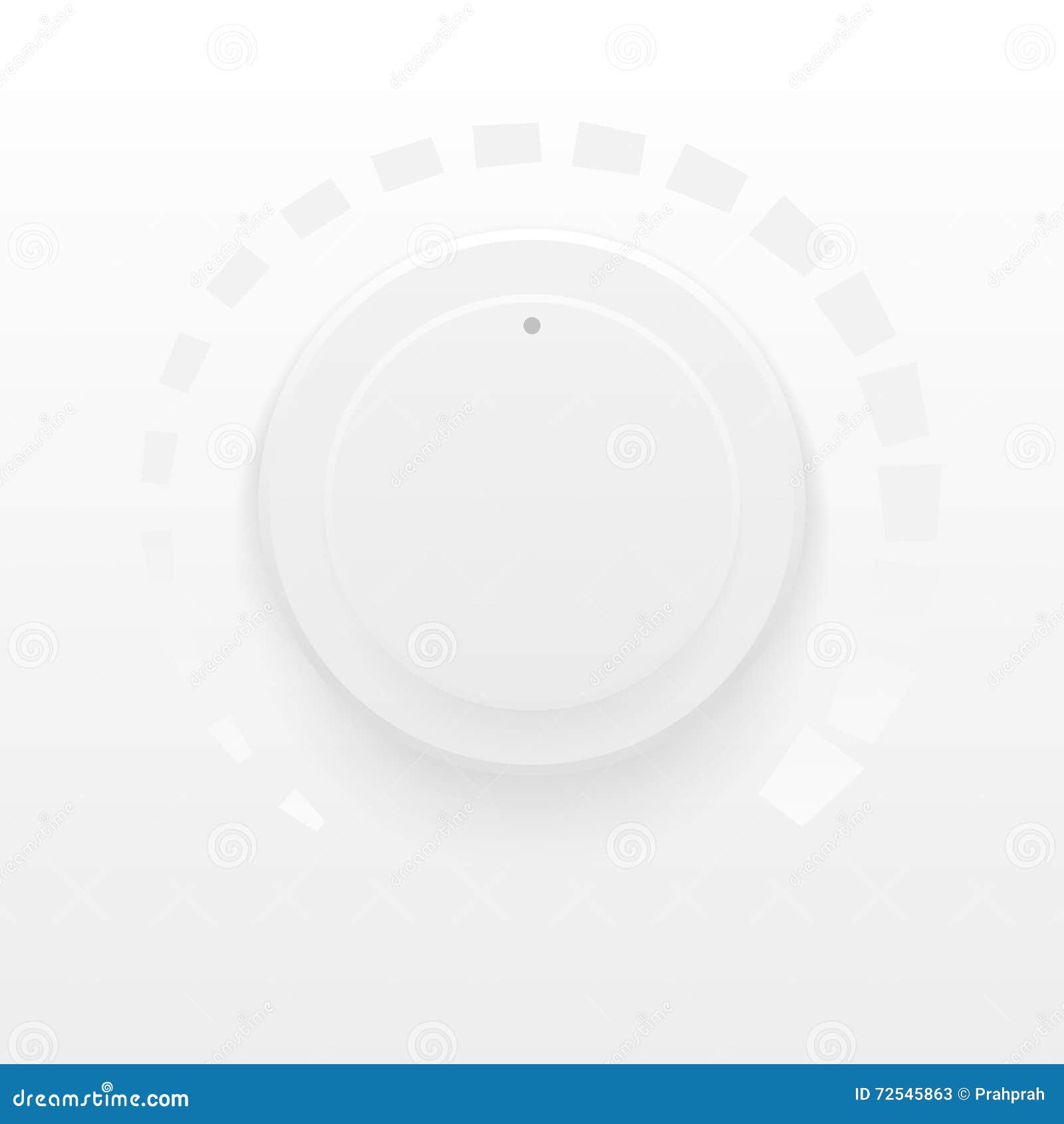 White Technology Music Button, Volume Knob with Realistic Design Stock ...