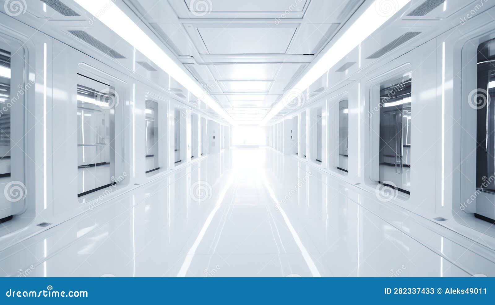 White Technology Room.Background Interior.generative Ai Stock ...
