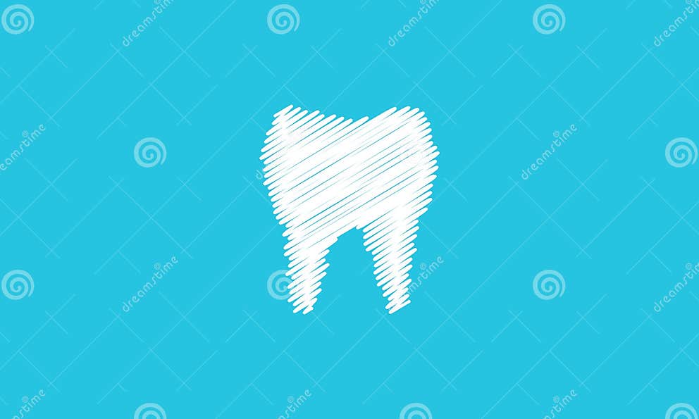 White Teeth Art Scribble Logo Symbol Vector Icon Illustration Graphic ...