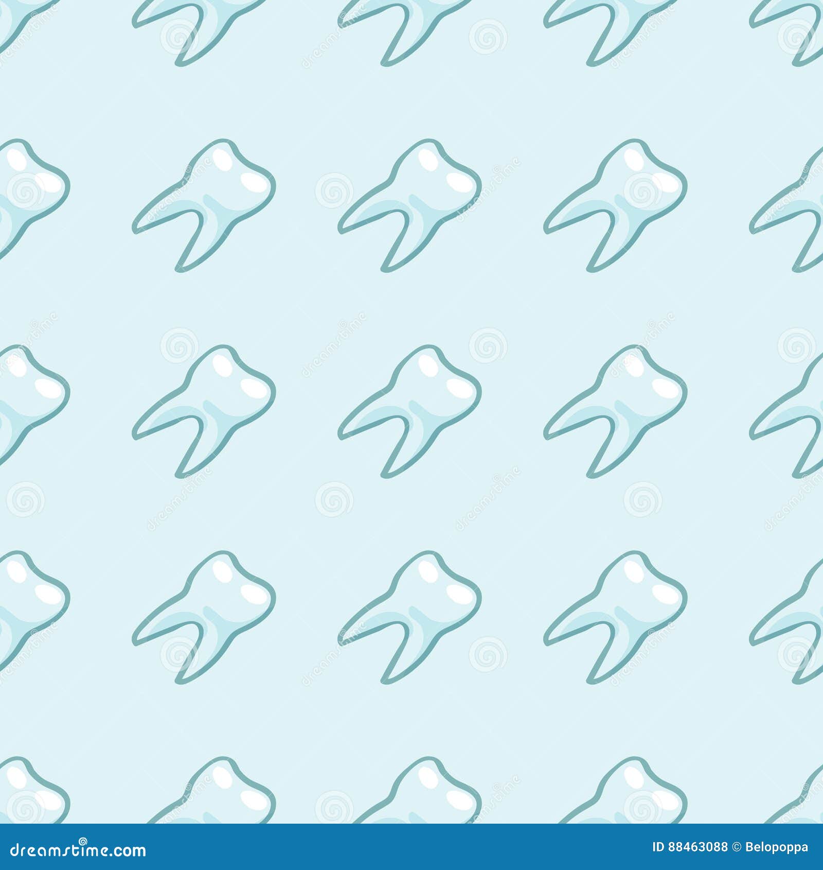 White Teeth on Blue Background. Vector Stock Vector - Illustration of ...