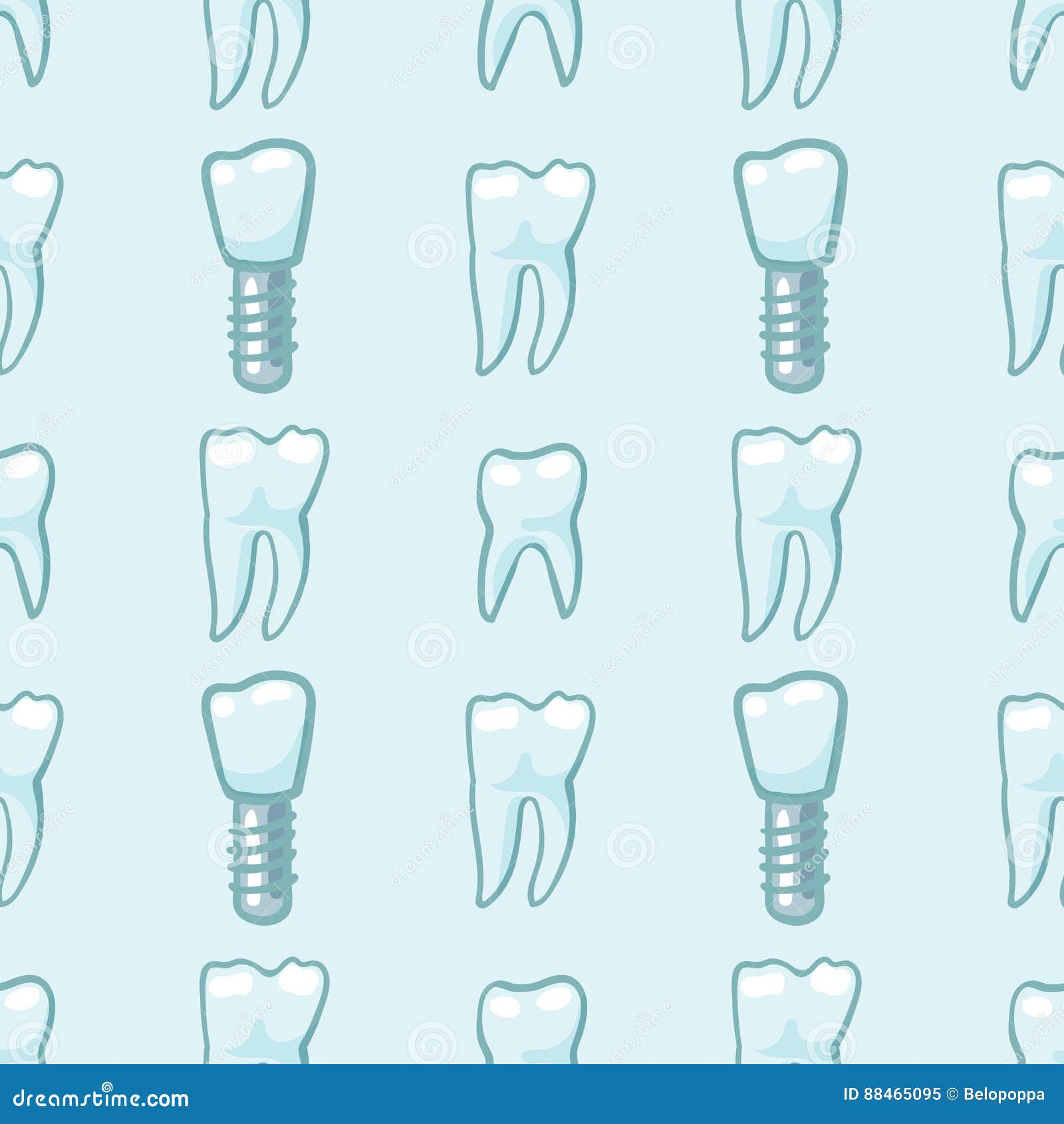 White Teeth on Blue Background. Vector Stock Vector - Illustration of ...