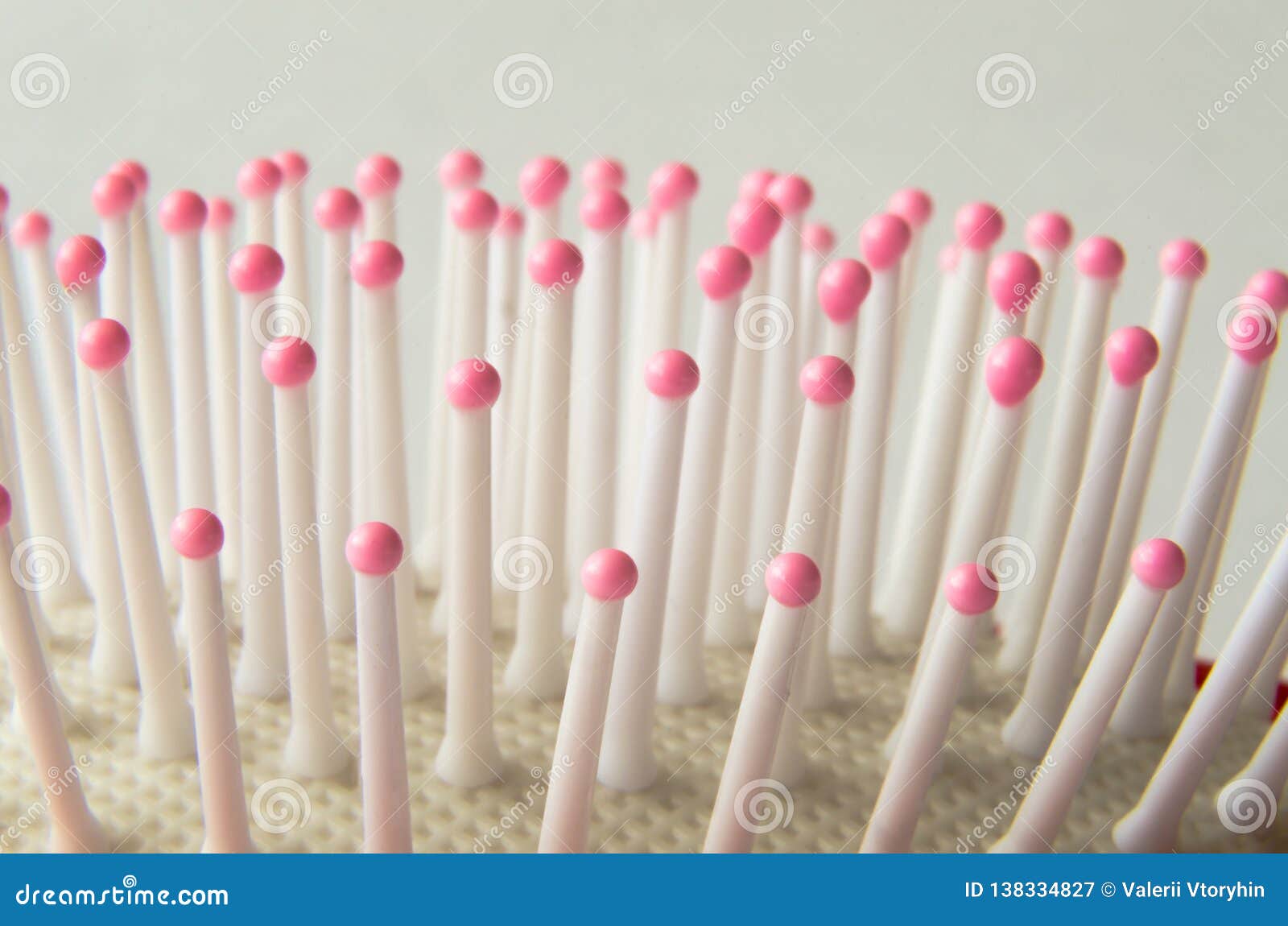 White Teeth of the Comb Close Up on a White Background Stock Image ...