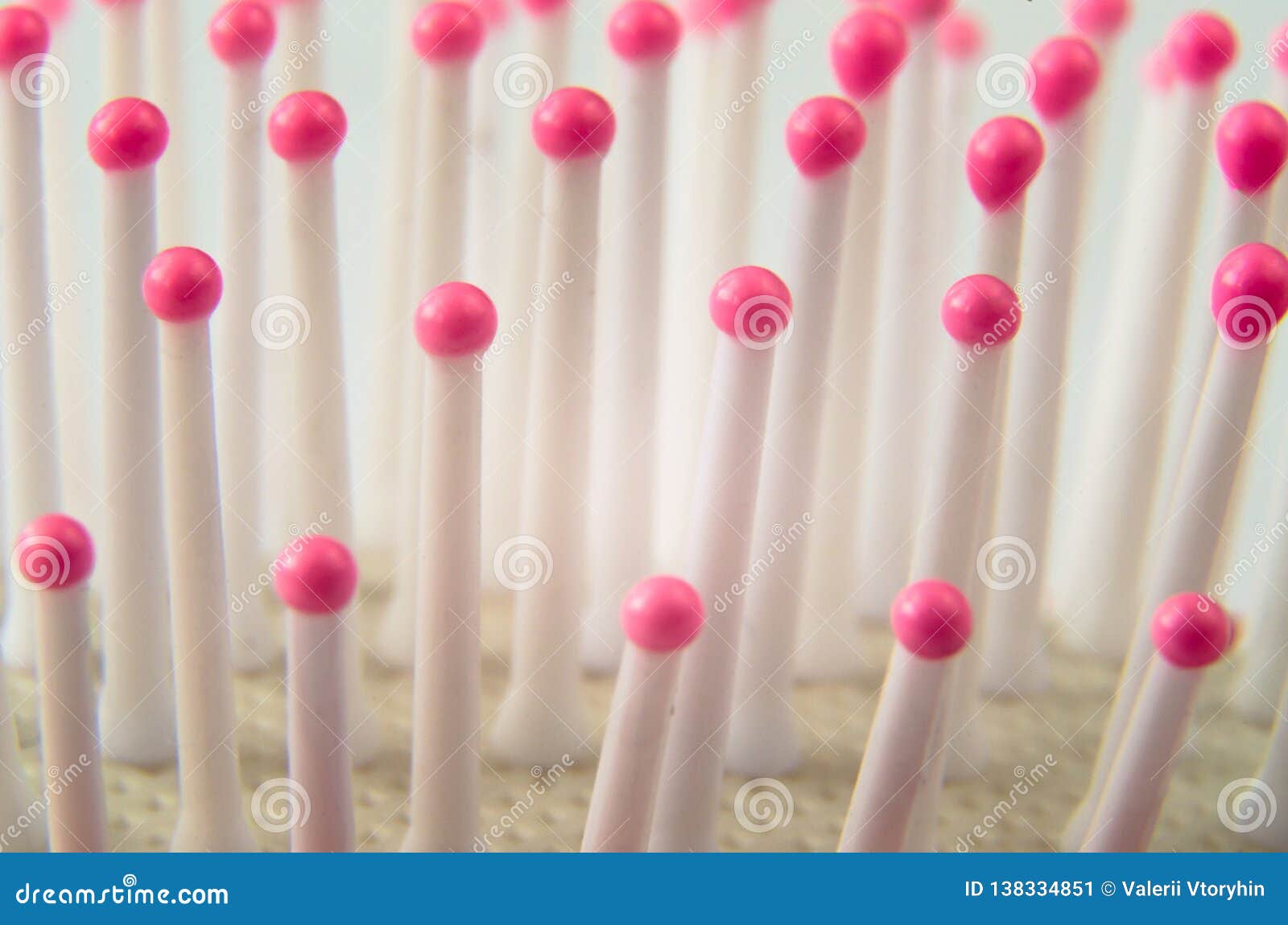 White Teeth of the Comb Close Up on a White Background Stock Image ...