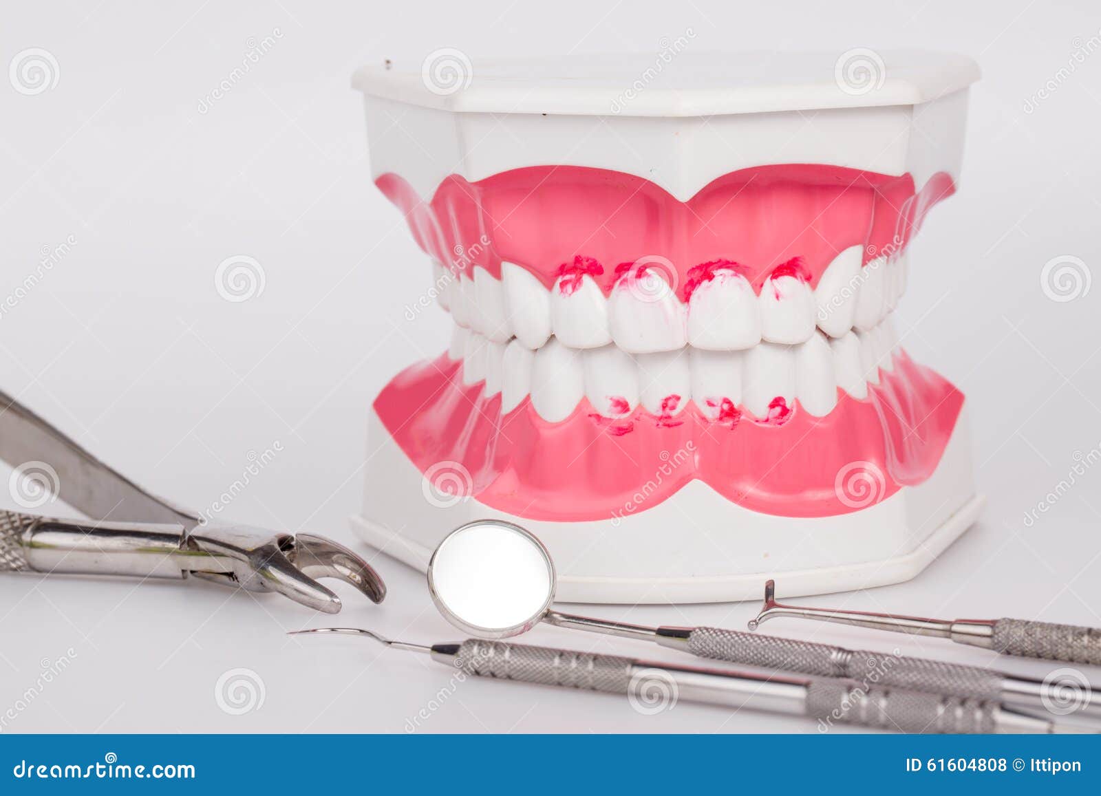 White Teeth and Dental Instruments Stock Photo - Image of oral ...