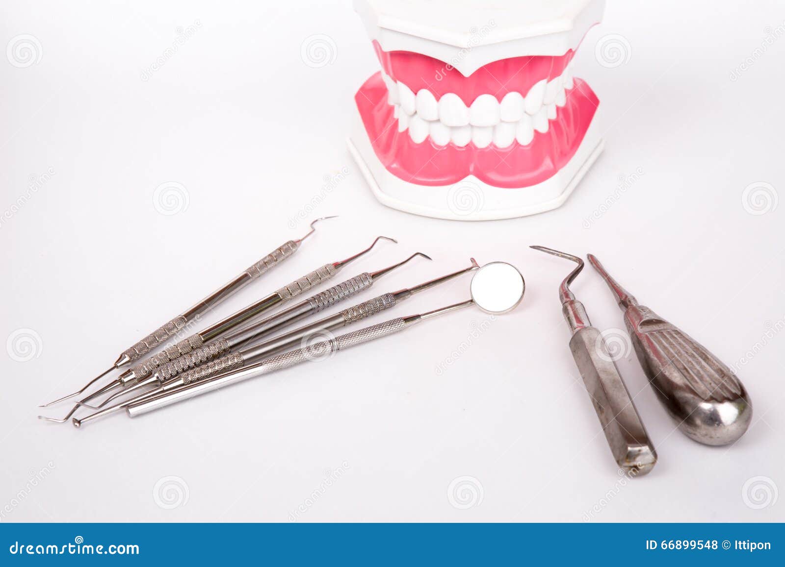 White Teeth and Dental Instruments Stock Photo - Image of model ...