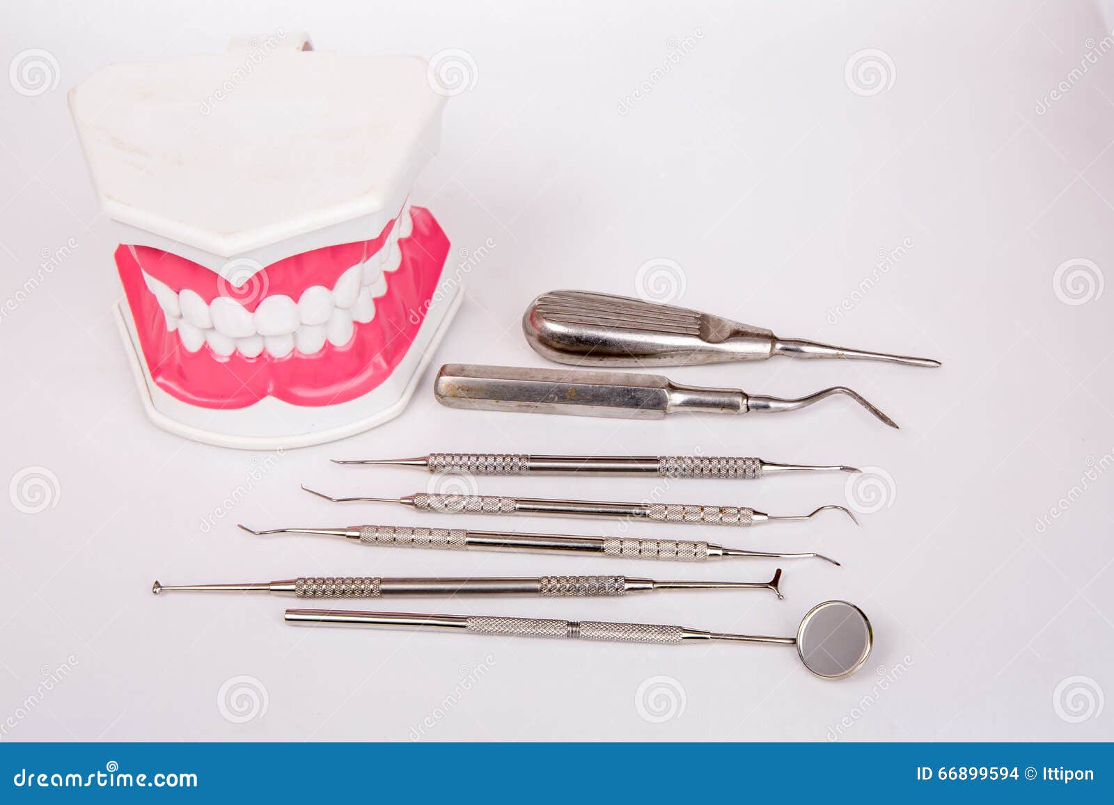 White Teeth and Dental Instruments Stock Photo - Image of medical ...