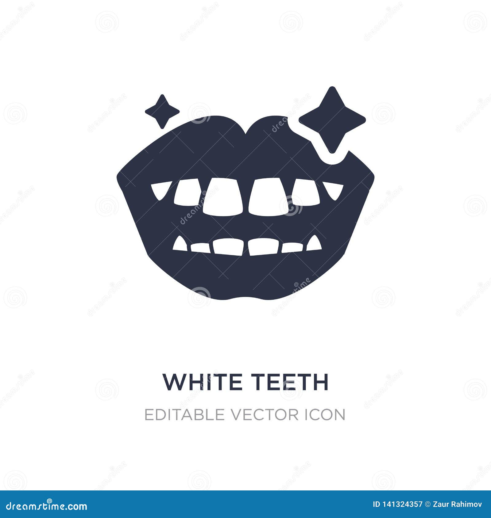 White Teeth Icon on White Background. Simple Element Illustration from ...