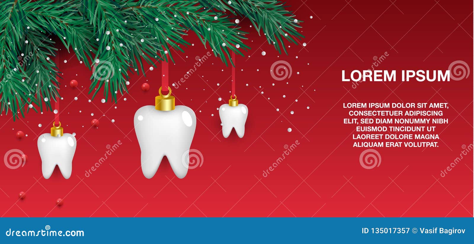 White Teeth Icons in the Shape of a Christmas Tree on a Red Background ...