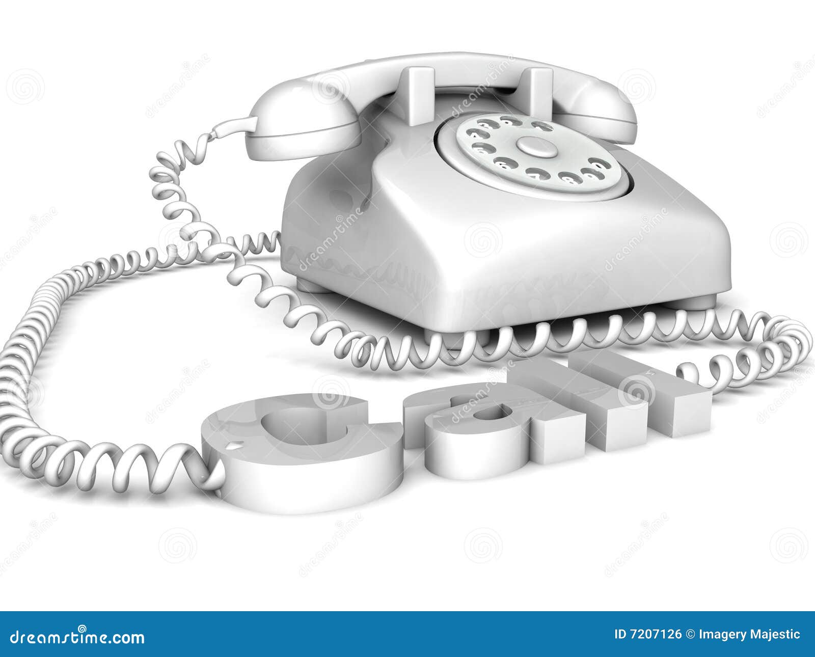 White telephone stock illustration. Illustration of computer - 7207126