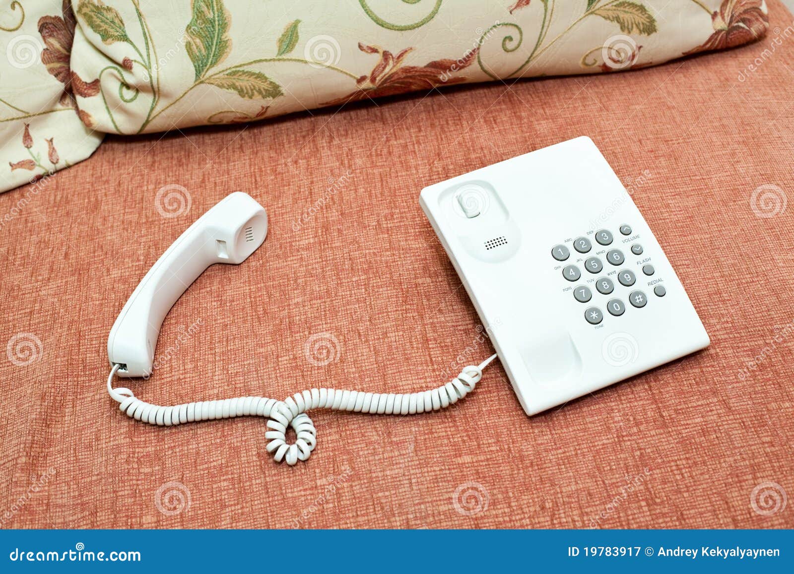 White Telephone on the Couch Stock Image - Image of indoors, handset ...