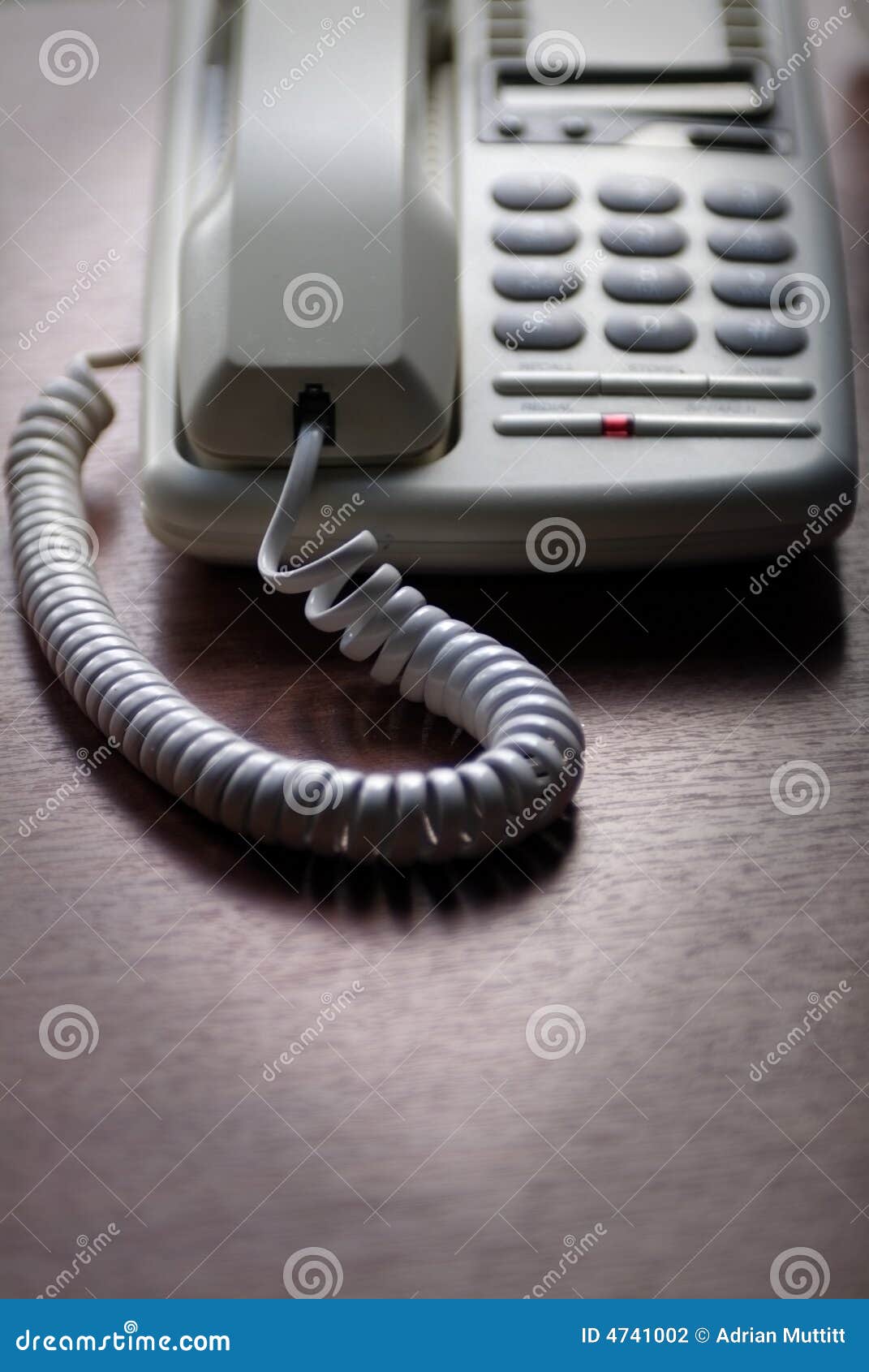 White Telephone on Wooden Desk Stock Photo - Image of keys, electrical ...