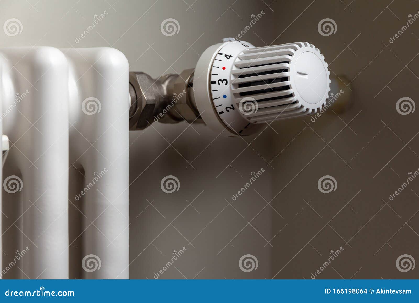 Temperature Controller is Installed on the Heating Radiator in the ...