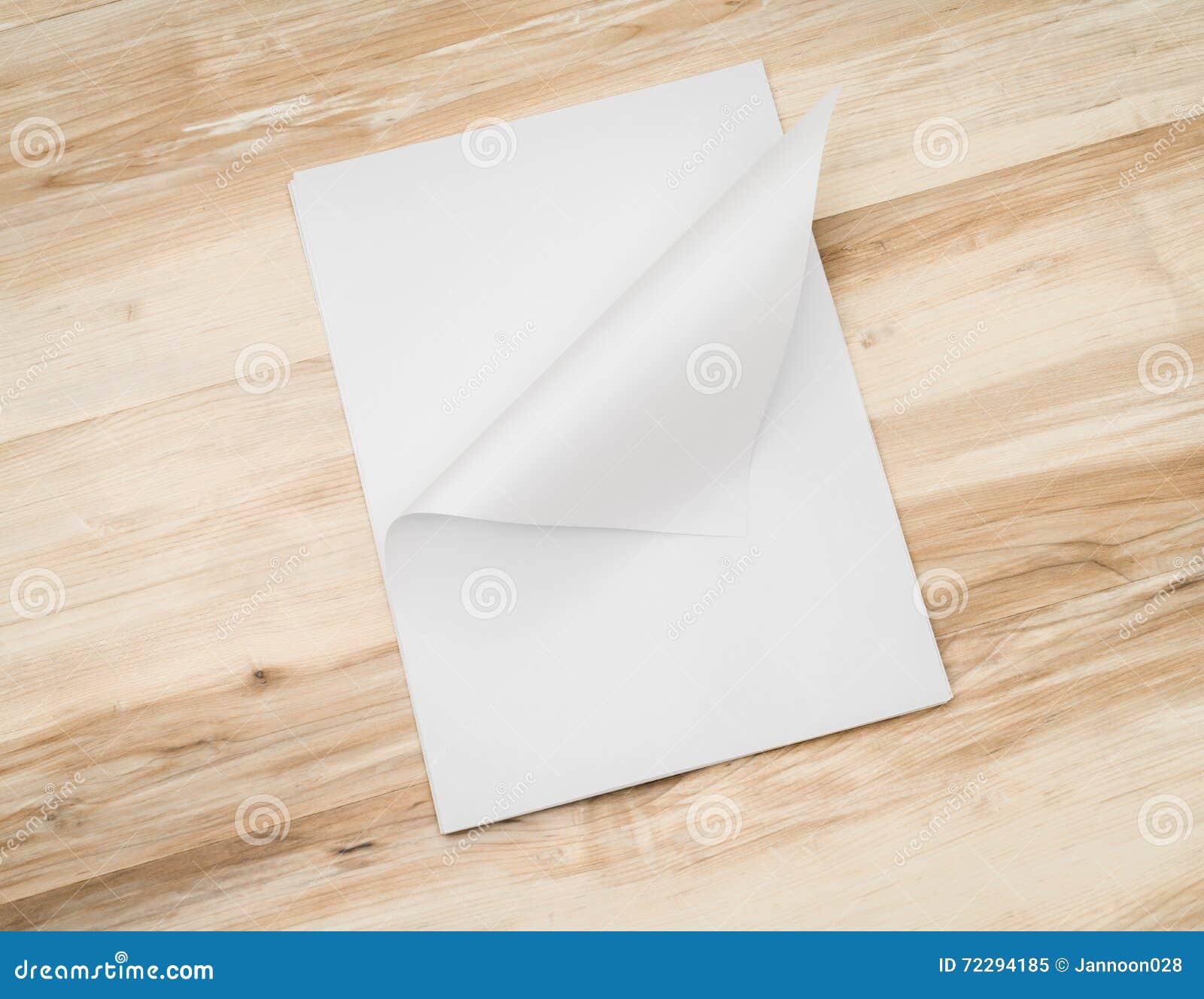 .White Template Paper on Wood Texture Stock Image - Image of paper ...