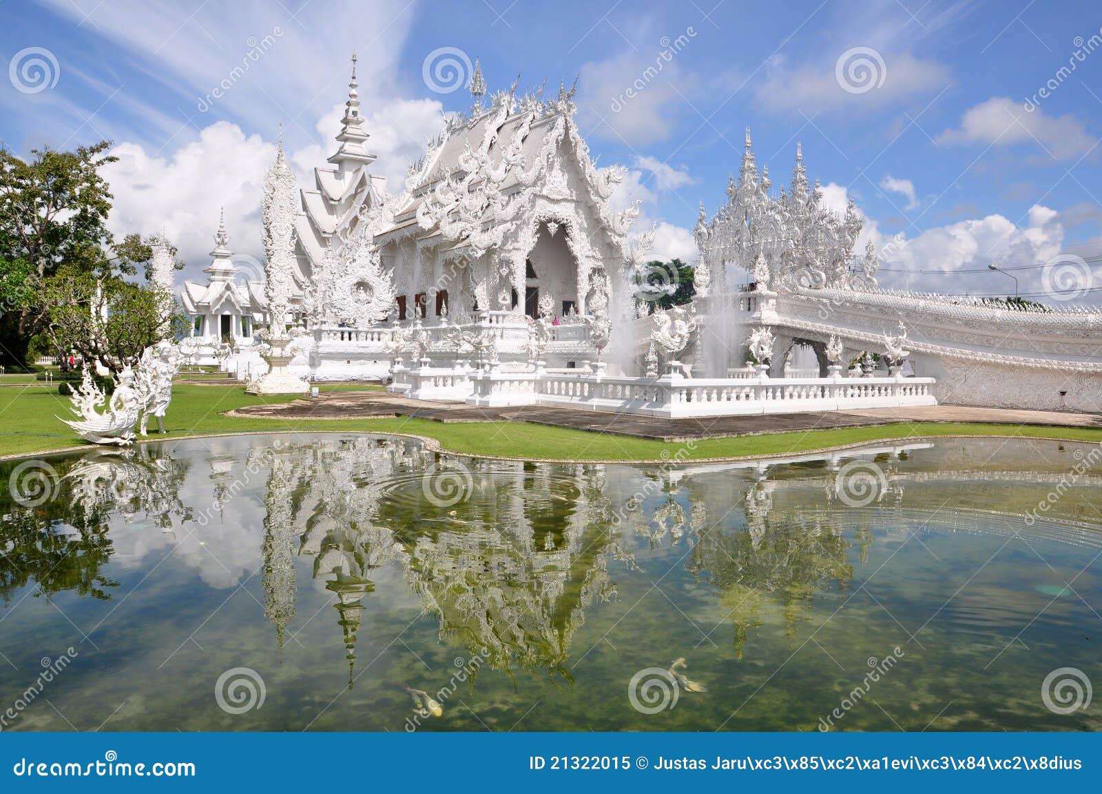 White temple stock image. Image of buddhism, reflection - 21322015