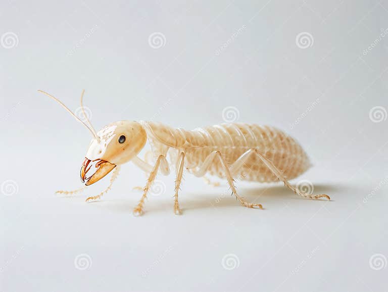 A White Termite on a White Background Stock Illustration - Illustration ...