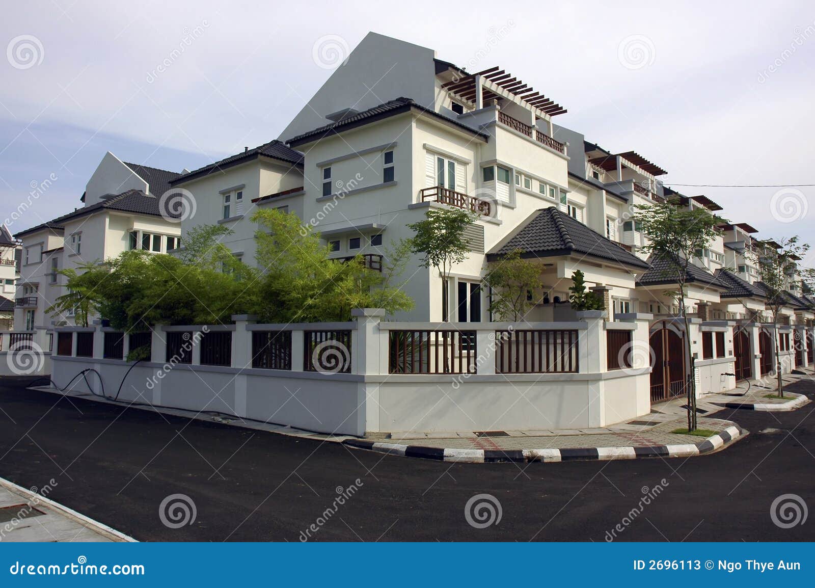White terrace houses stock image. Image of contemprary - 2696113