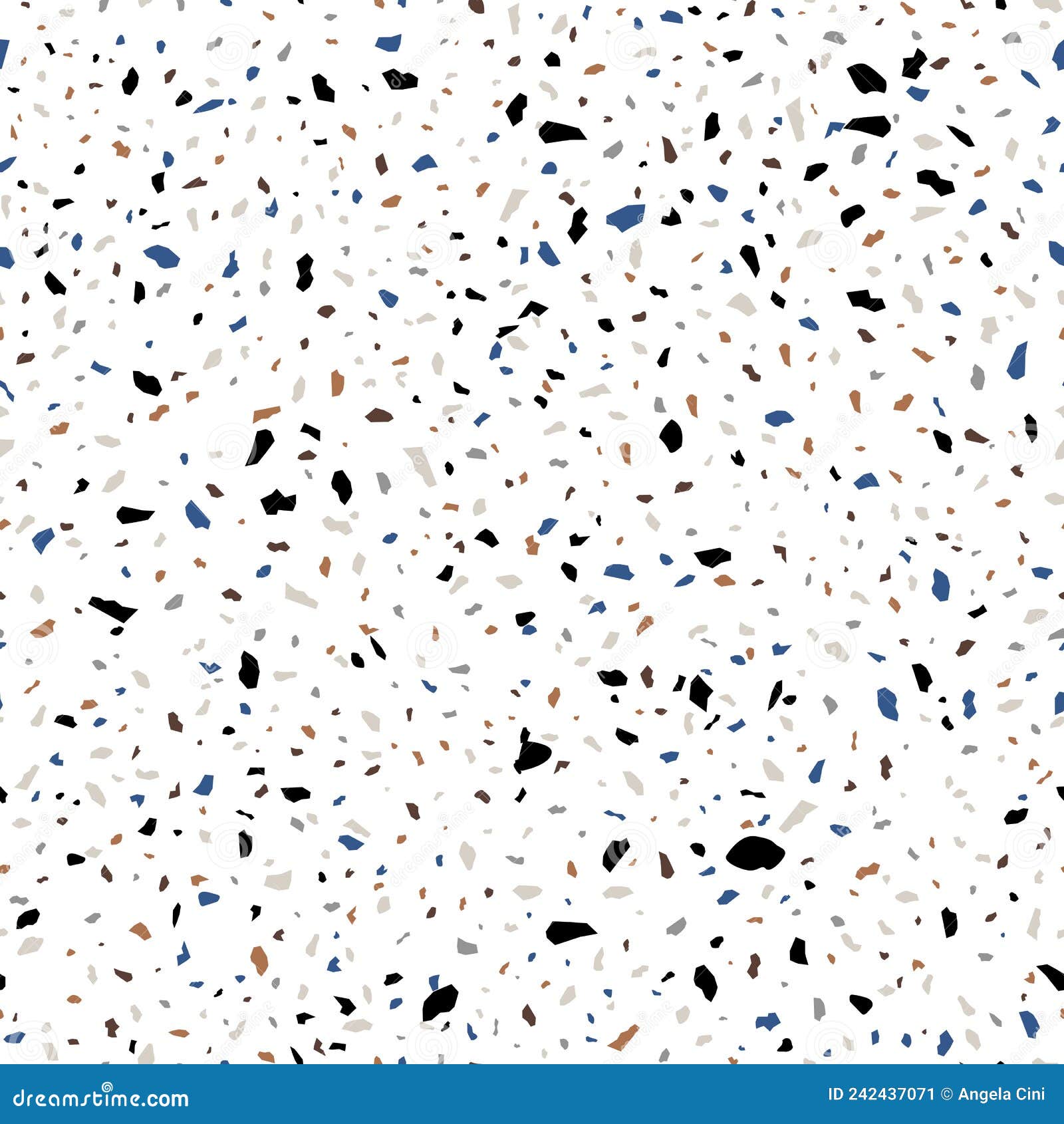 White Terrazzo Stone Texture Seamless Pattern Design Stock Vector ...