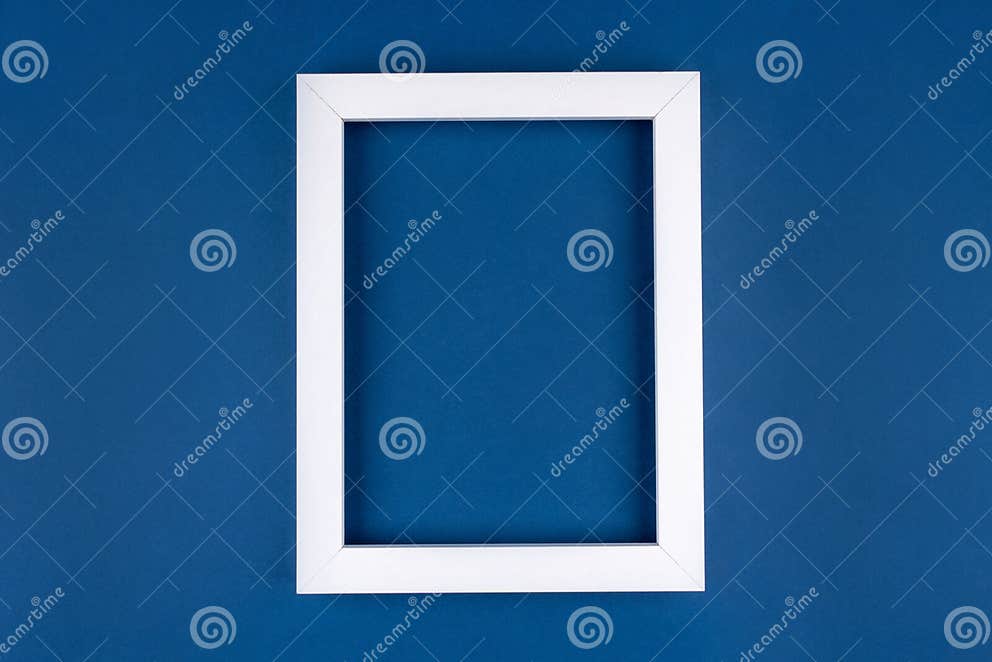 White Text Frame on a Blue Background. Stock Photo - Image of dark ...