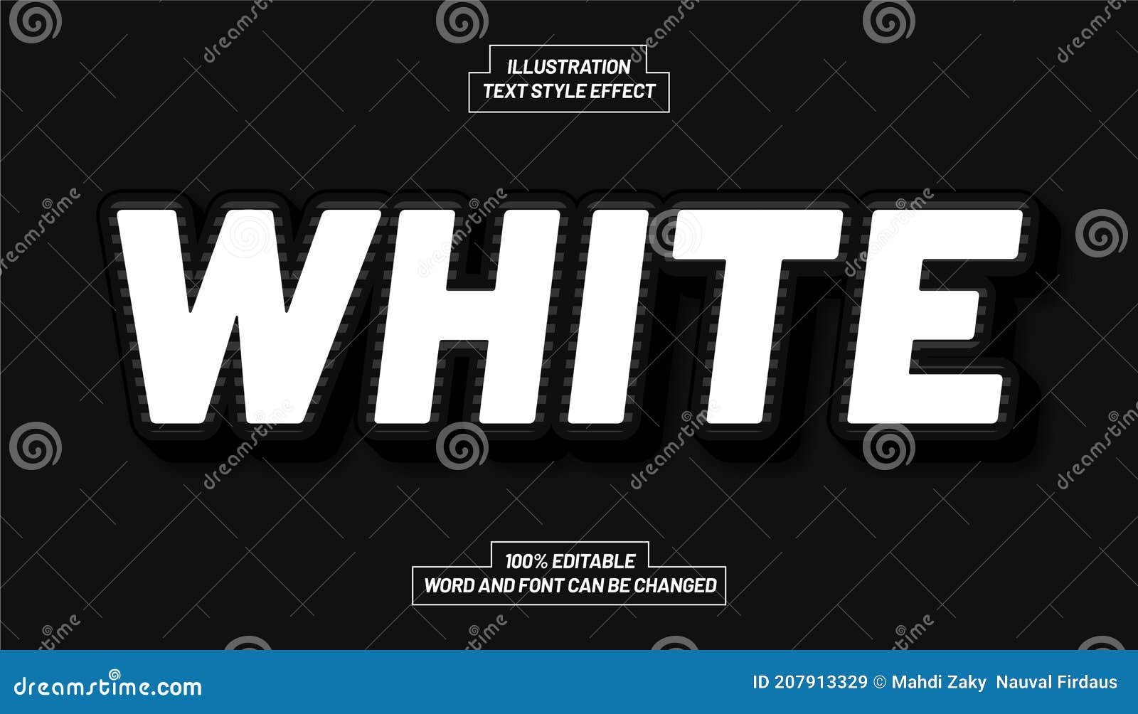 White Design Text Style Effect Stock Vector - Illustration of dark ...