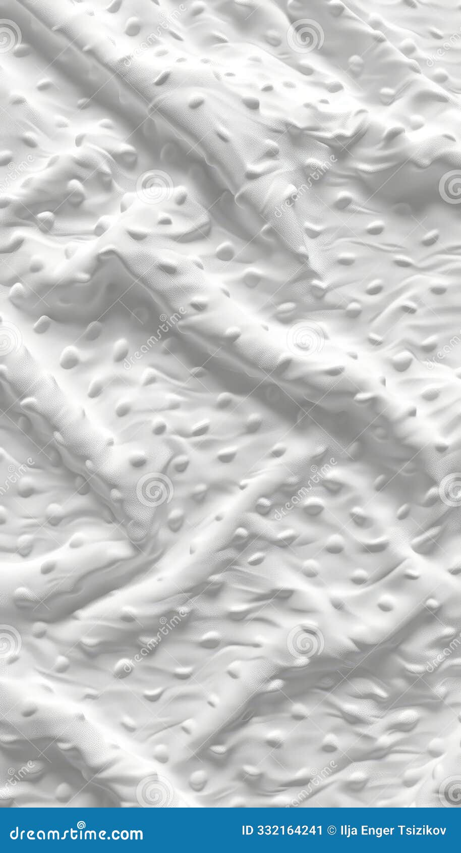 White Textured Fabric with a Pattern of Raised Dots, Close-Up View of ...