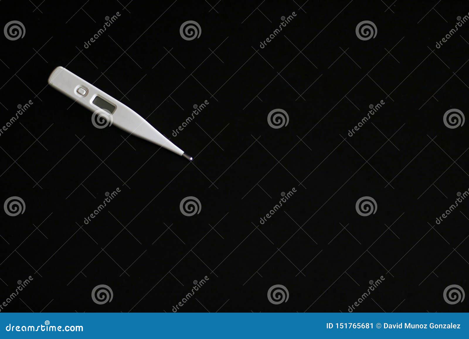 Thermometer on a Black Background. Stock Image - Image of cold, white ...