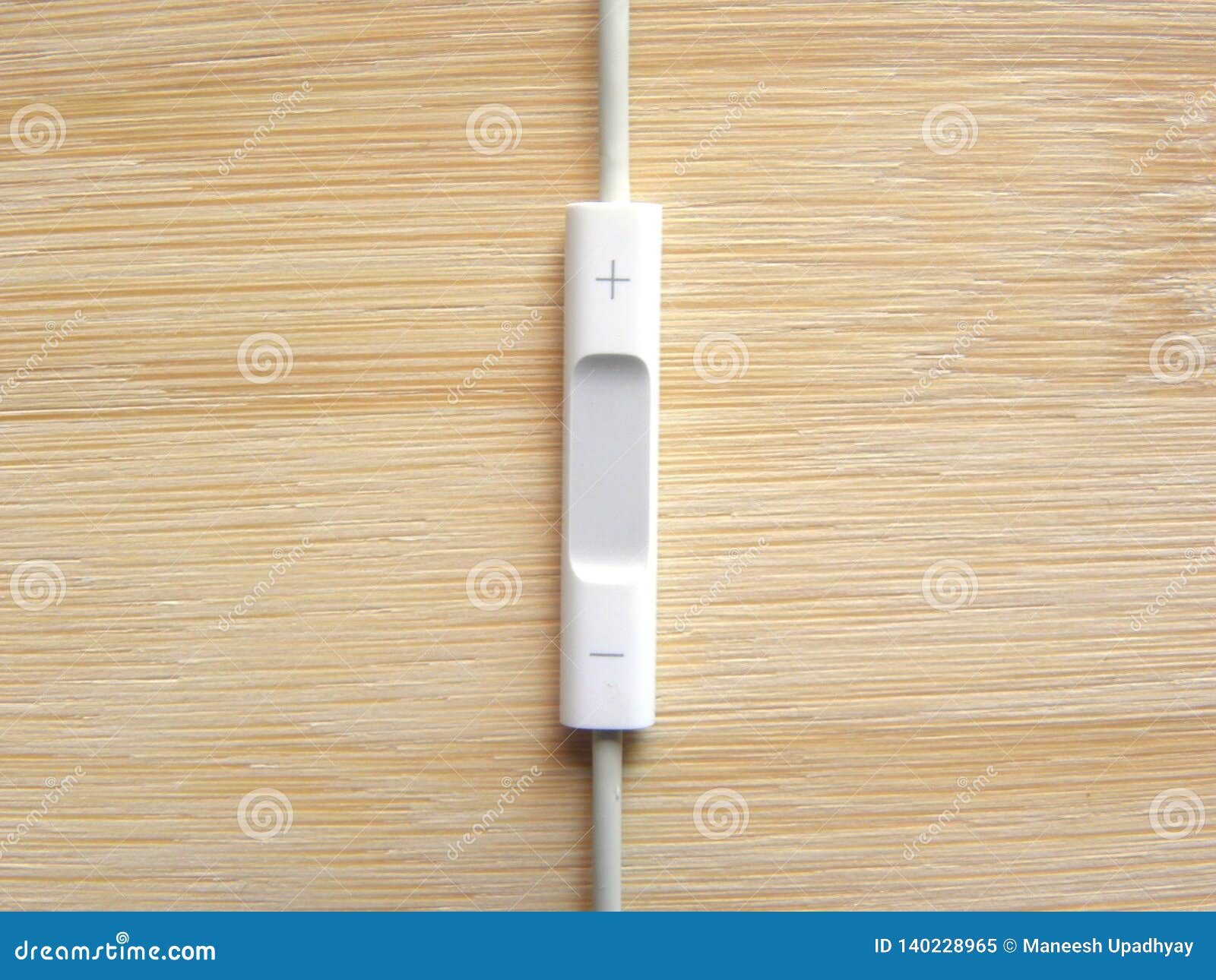 White Thin Microphone of Earphones Stock Image - Image of audio ...