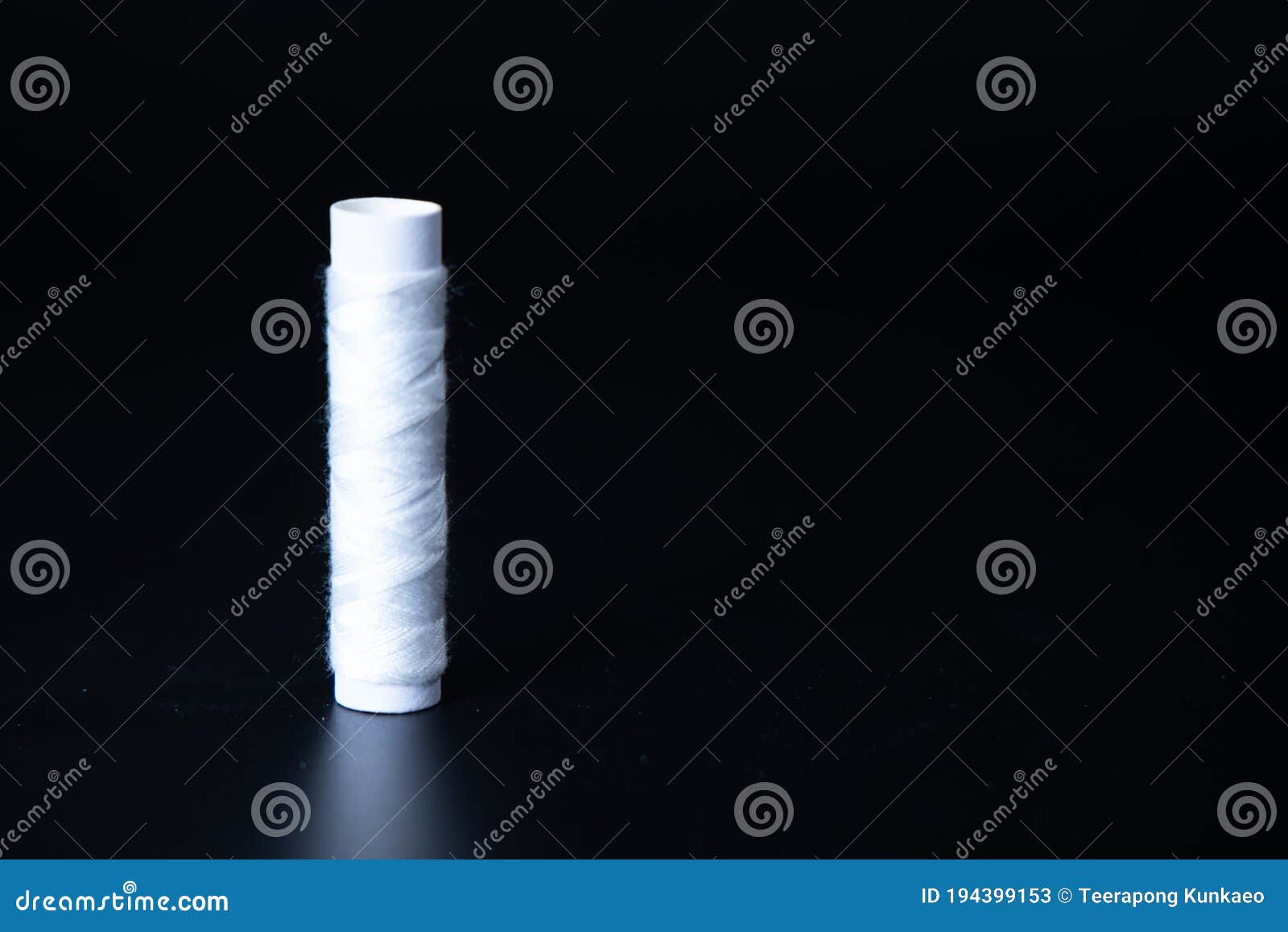 White Thread on Black Background Stock Image - Image of colorful ...