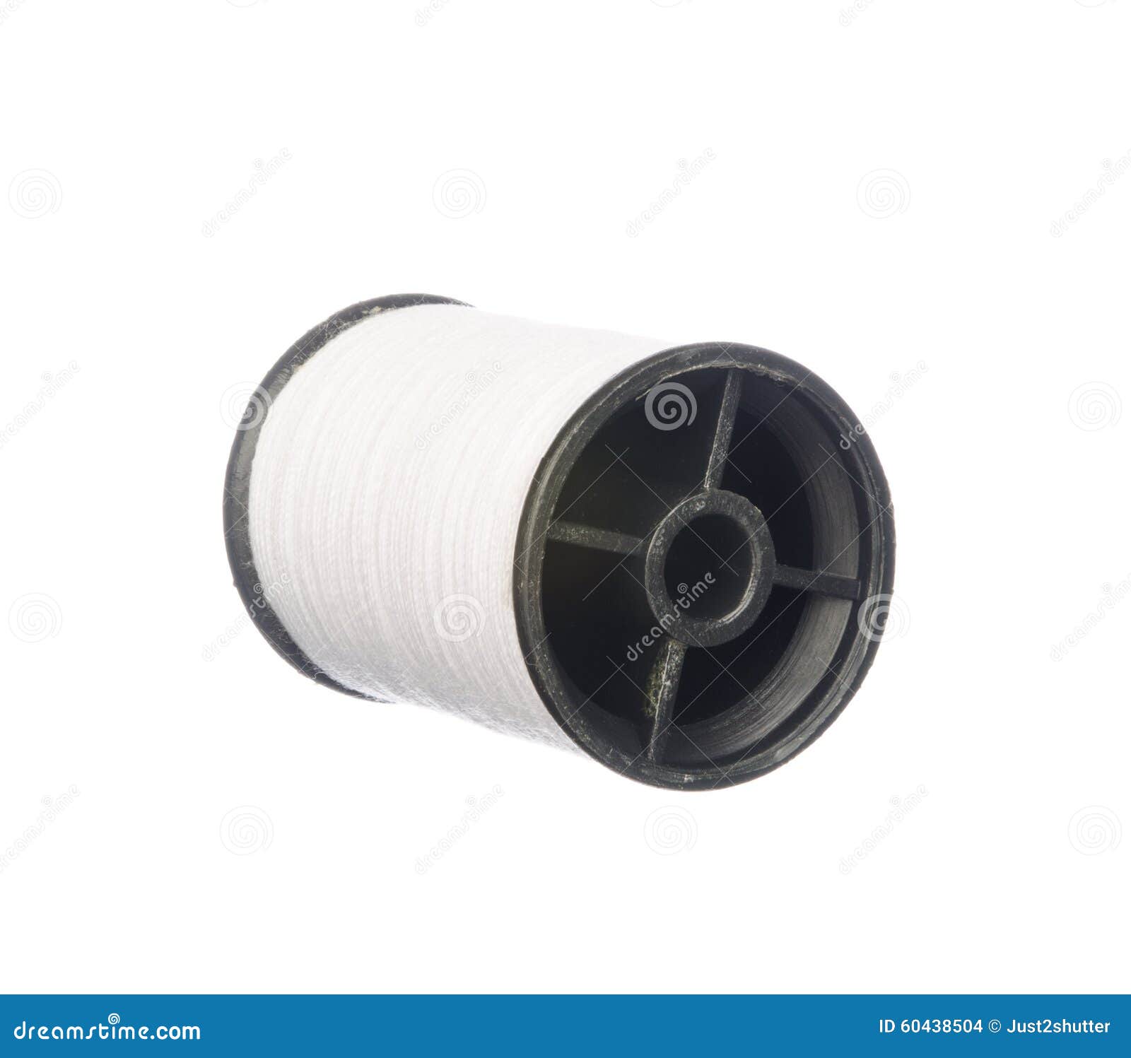 White Thread Isolated on White Stock Photo - Image of needle, textile ...